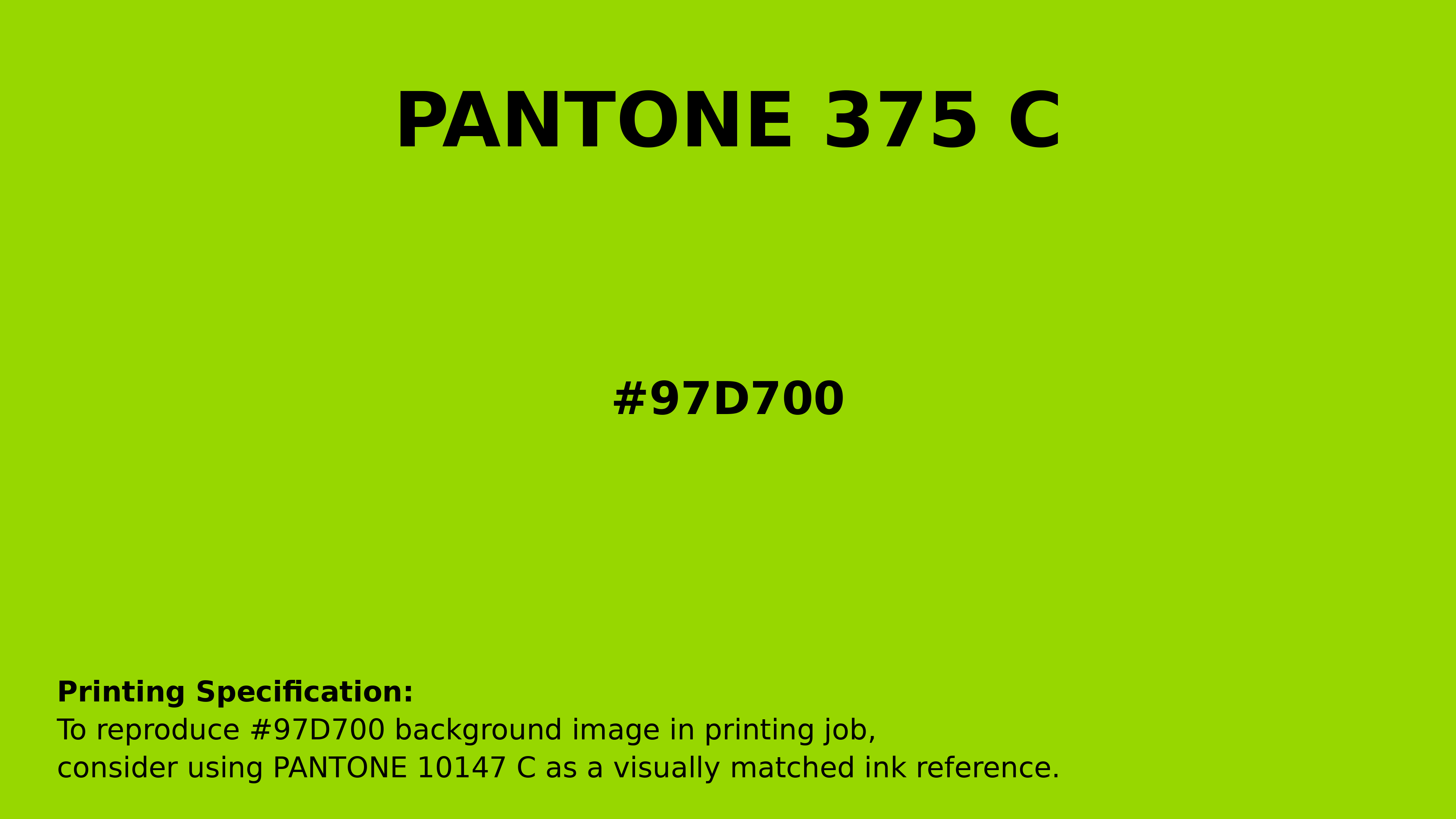 Hex Color #97d700 | Printing Match PANTONE 375 C | Color conversion ...