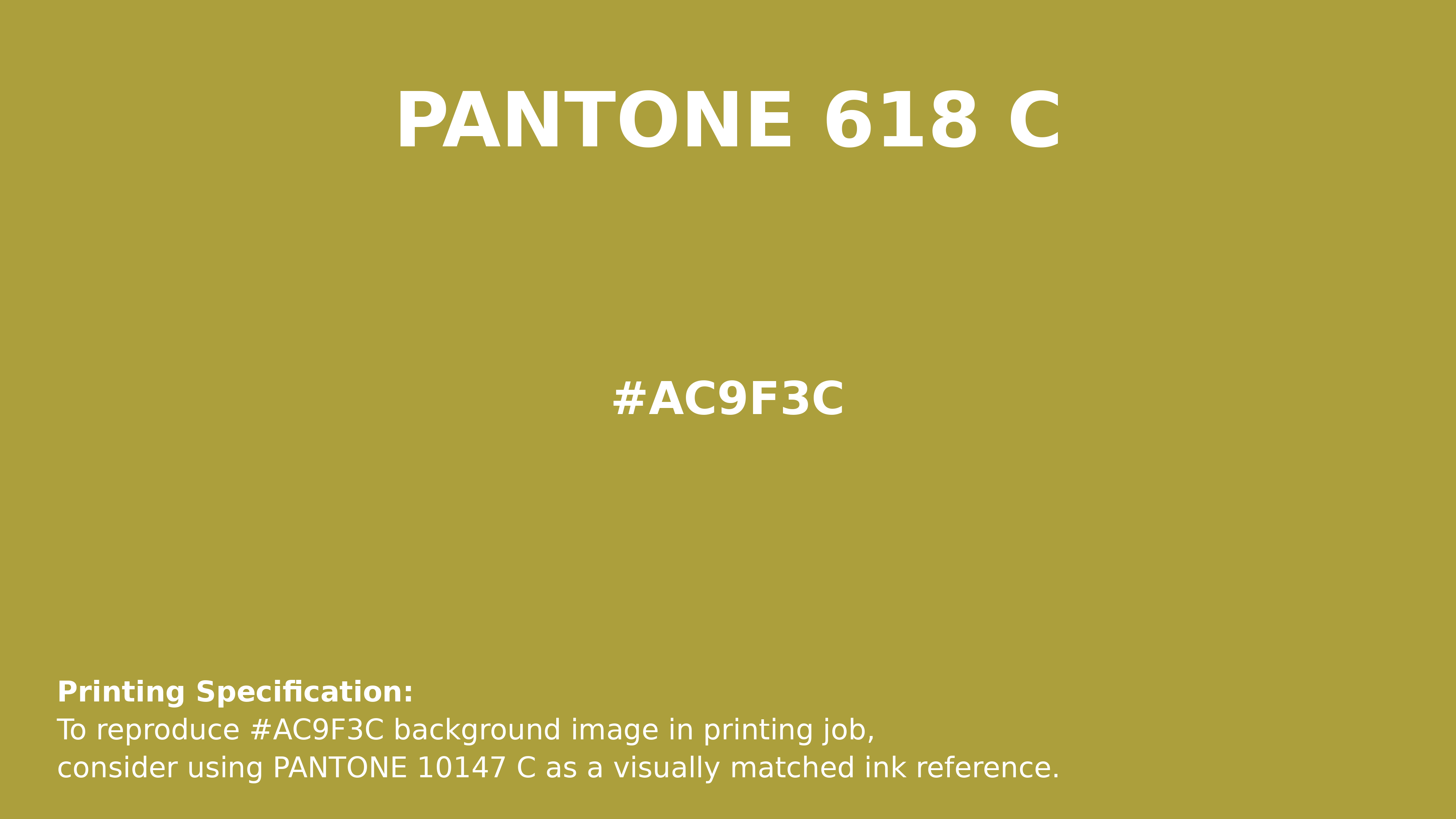 Hex Color #ac9f3c | Printing Match PANTONE 618 C | Color conversion ...