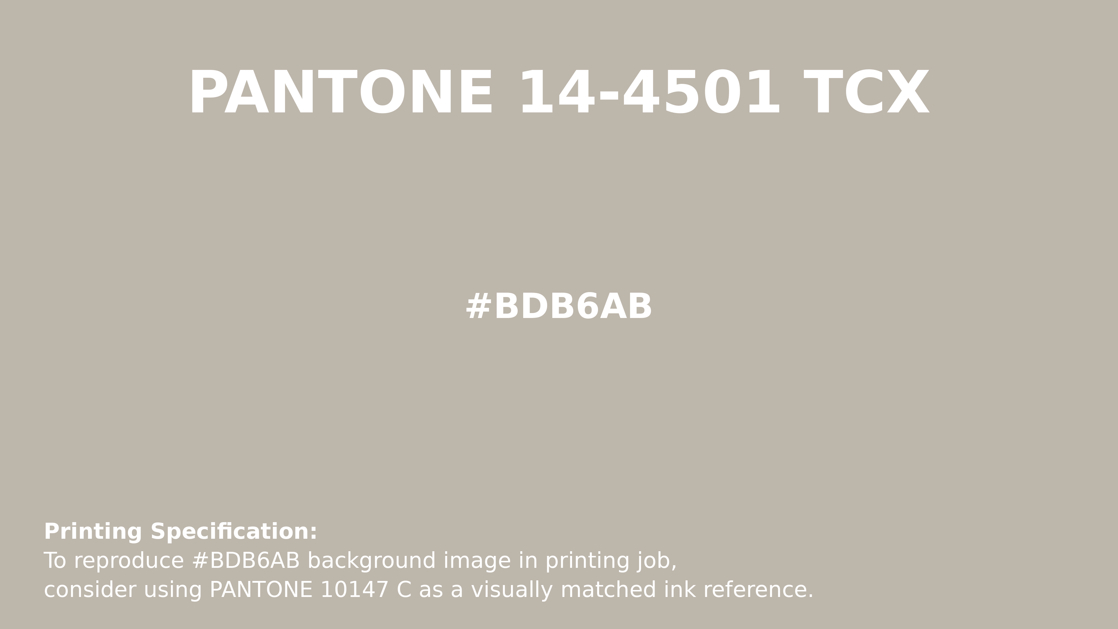 Hex Color #bdb6ab | Printing Match PANTONE 14-4501 TCX | Color ...