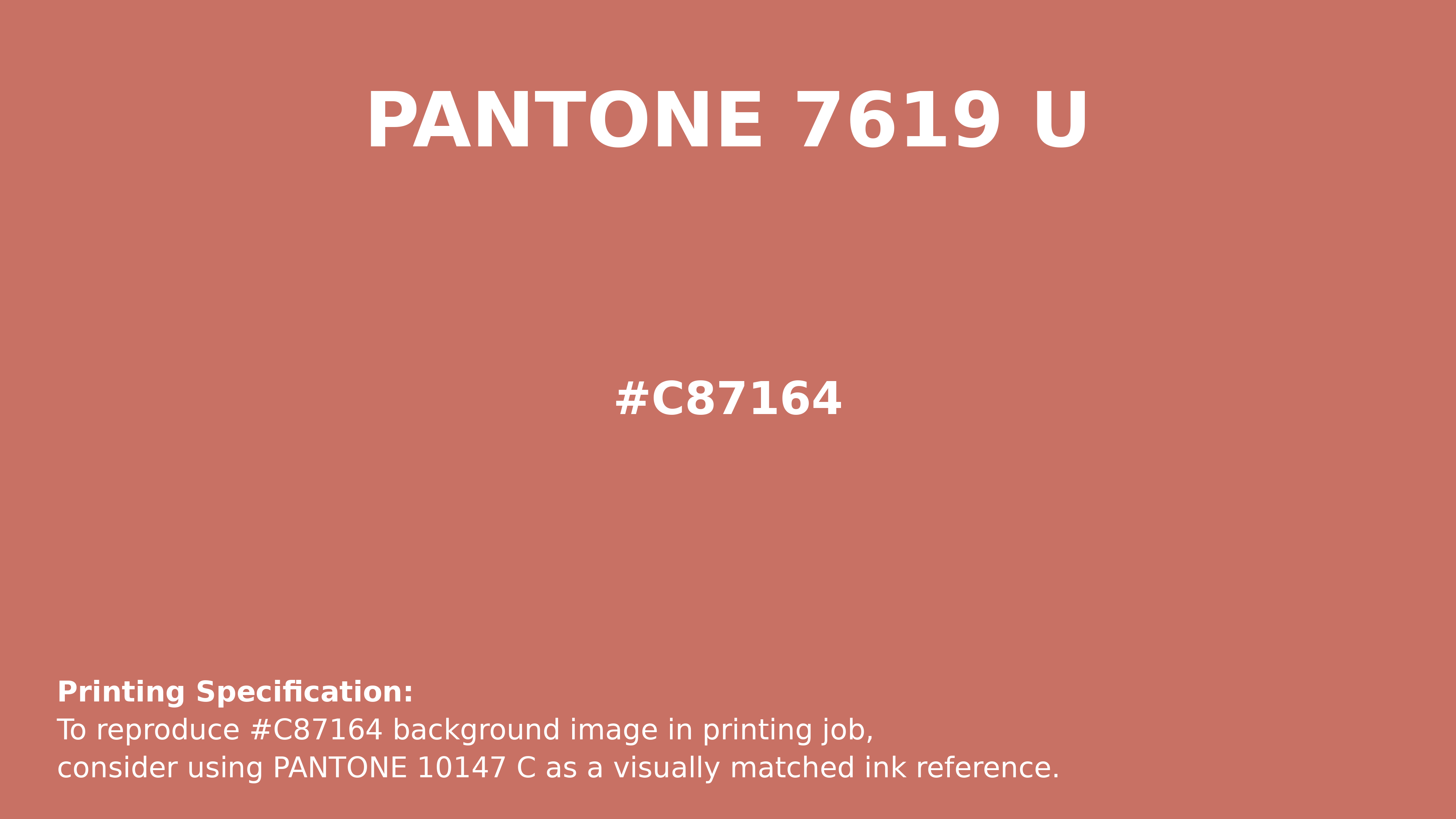 Hex Color #c87164 | Printing Match PANTONE 7619 U | Color conversion ...