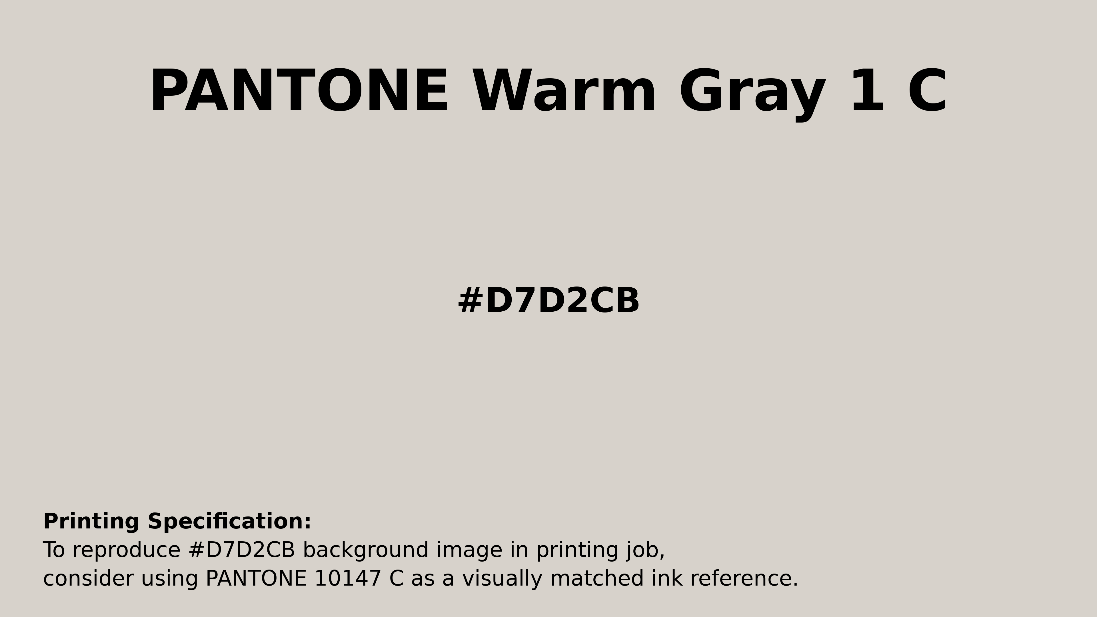 Hex Color #d7d2cb | Printing Match PANTONE WARM GRAY 1 C | Color ...