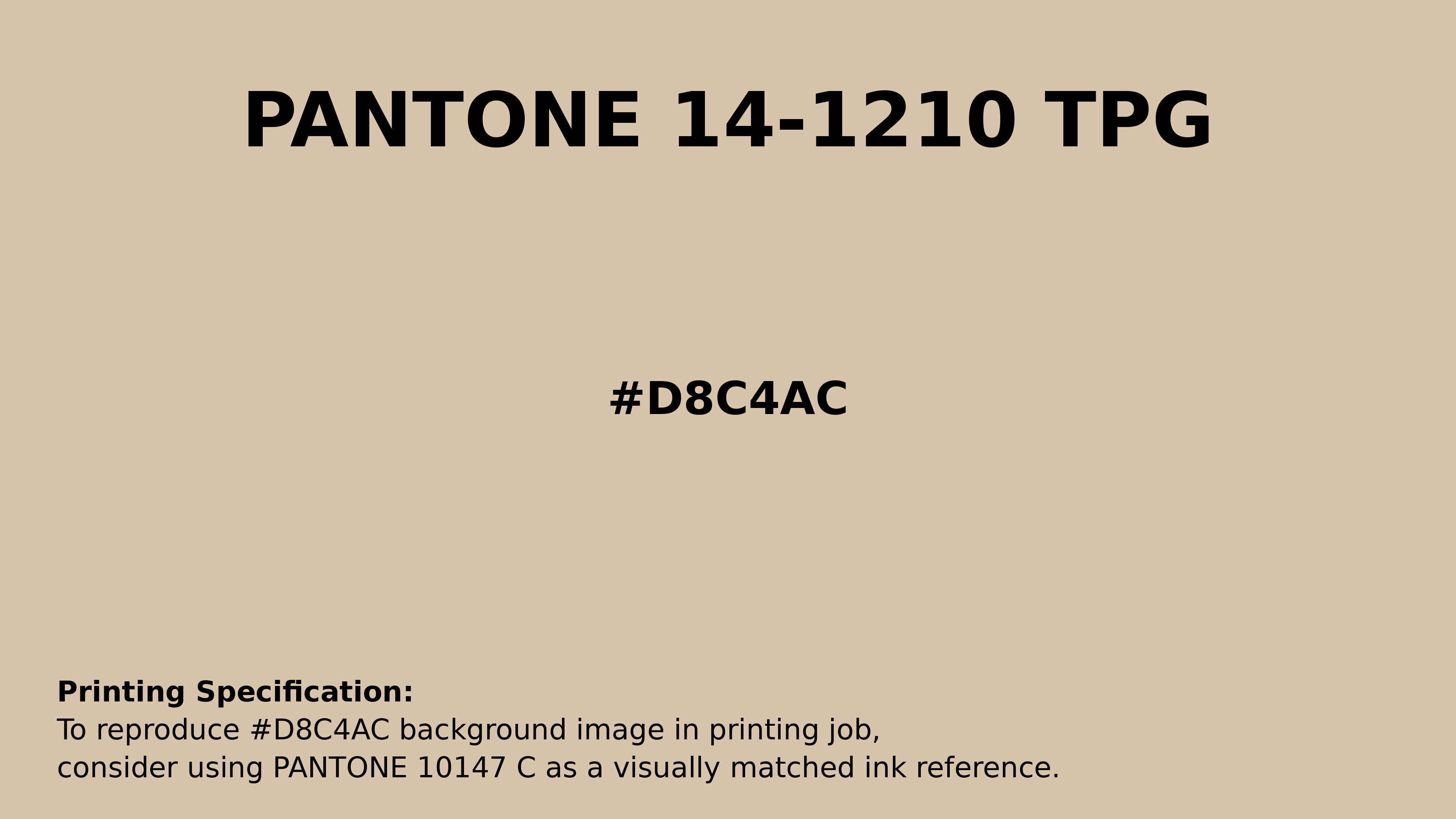 Hex Color #d8c4ac | Pantone PANTONE 14-1210 TPG | Hsl | Rgb