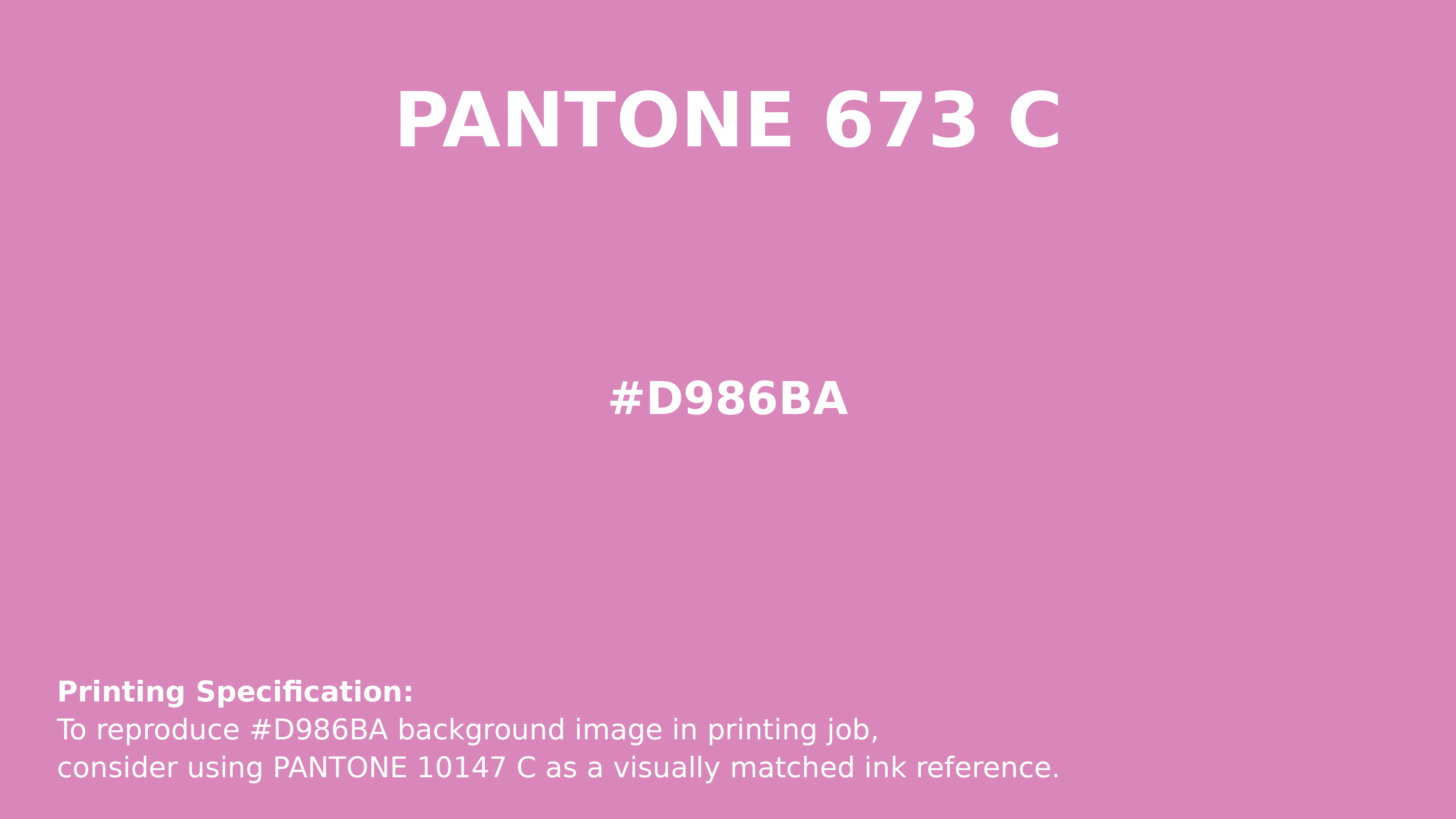 Hex Color #d986ba | Printing Match PANTONE 673 C | Color conversion ...