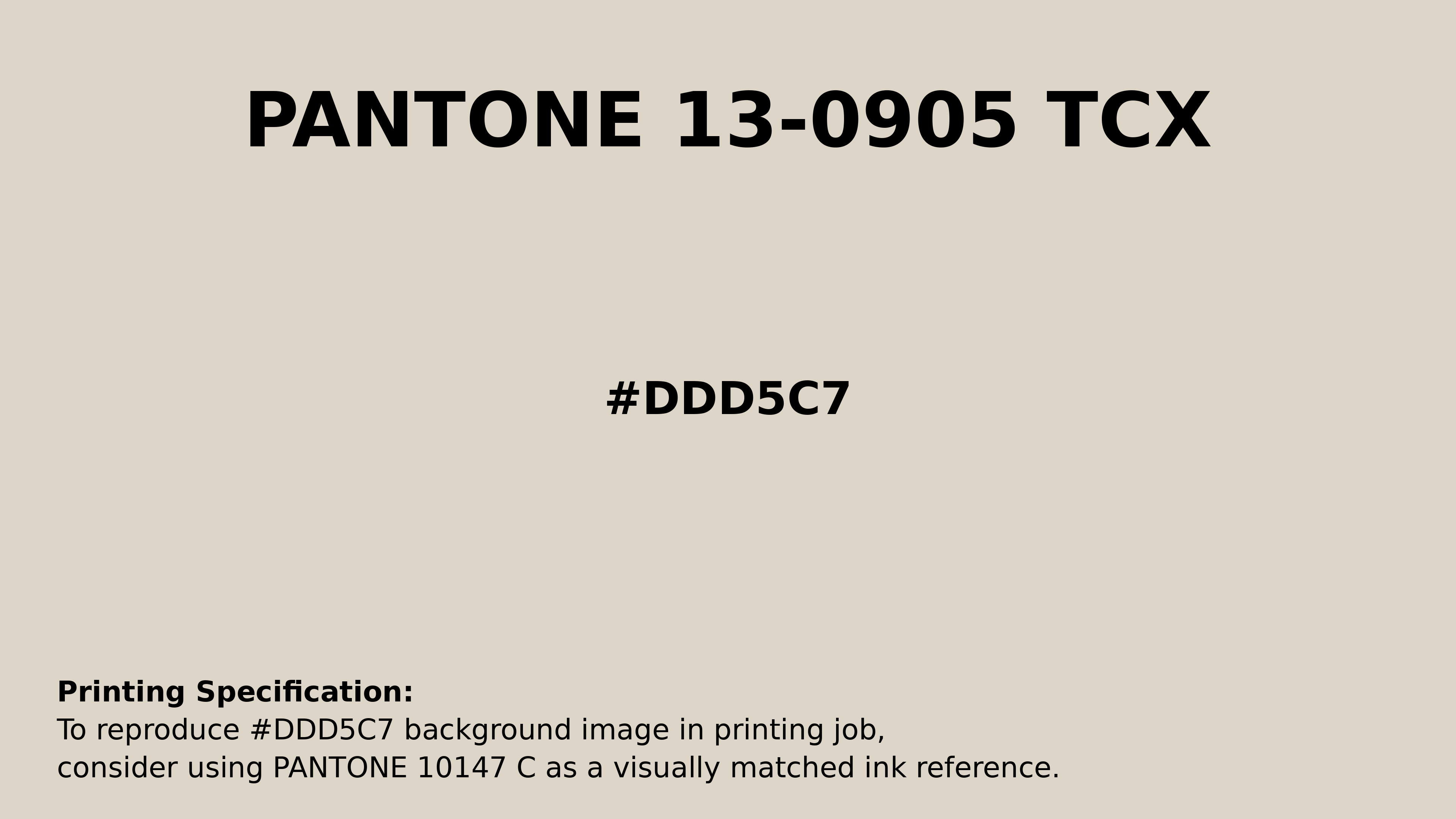 Hex Color #ddd5c7 | Printing Match PANTONE 13-0905 TCX | Color ...