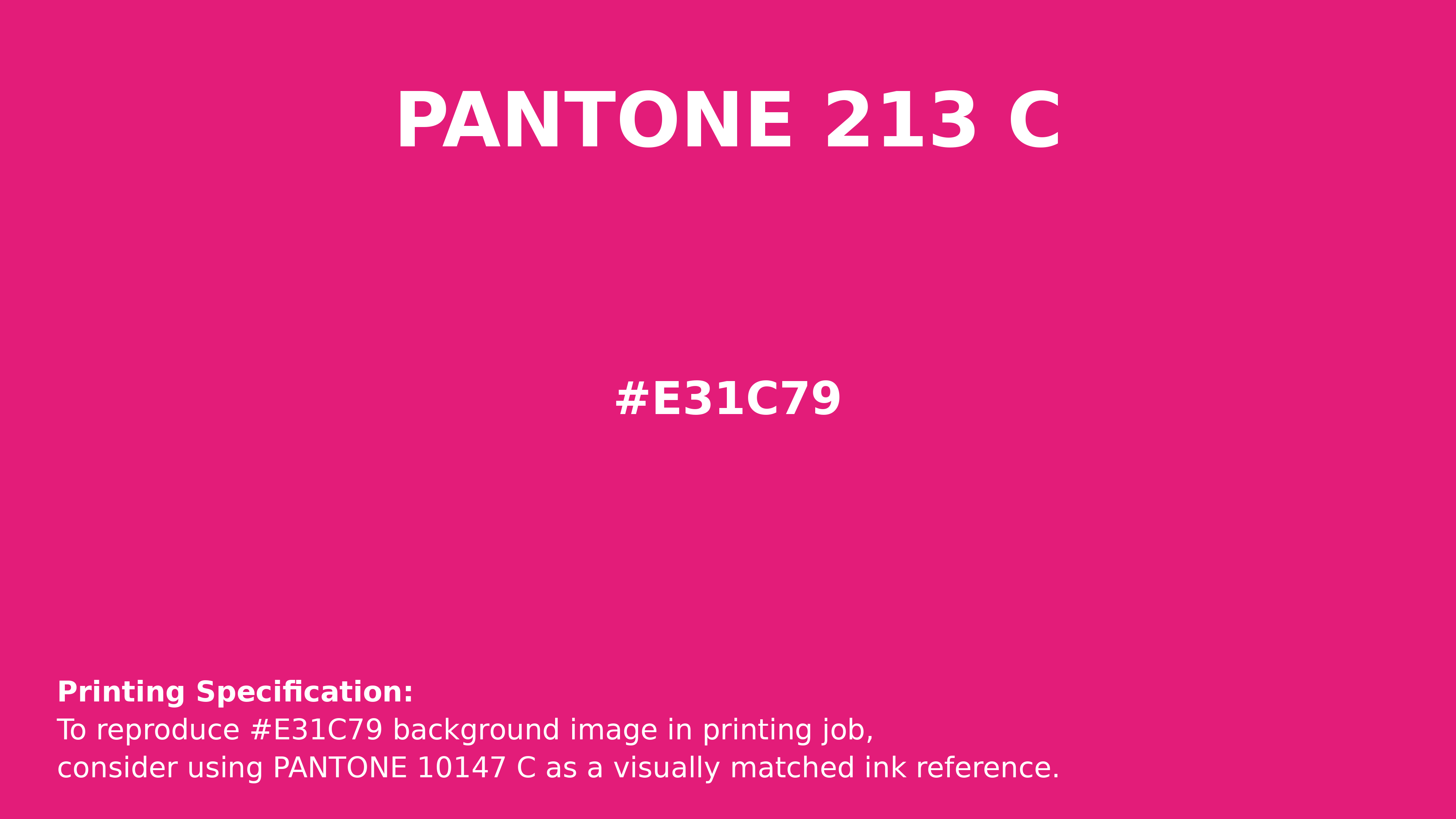 Hex Color #e31c79 | Printing Match PANTONE 213 C | Color conversion ...