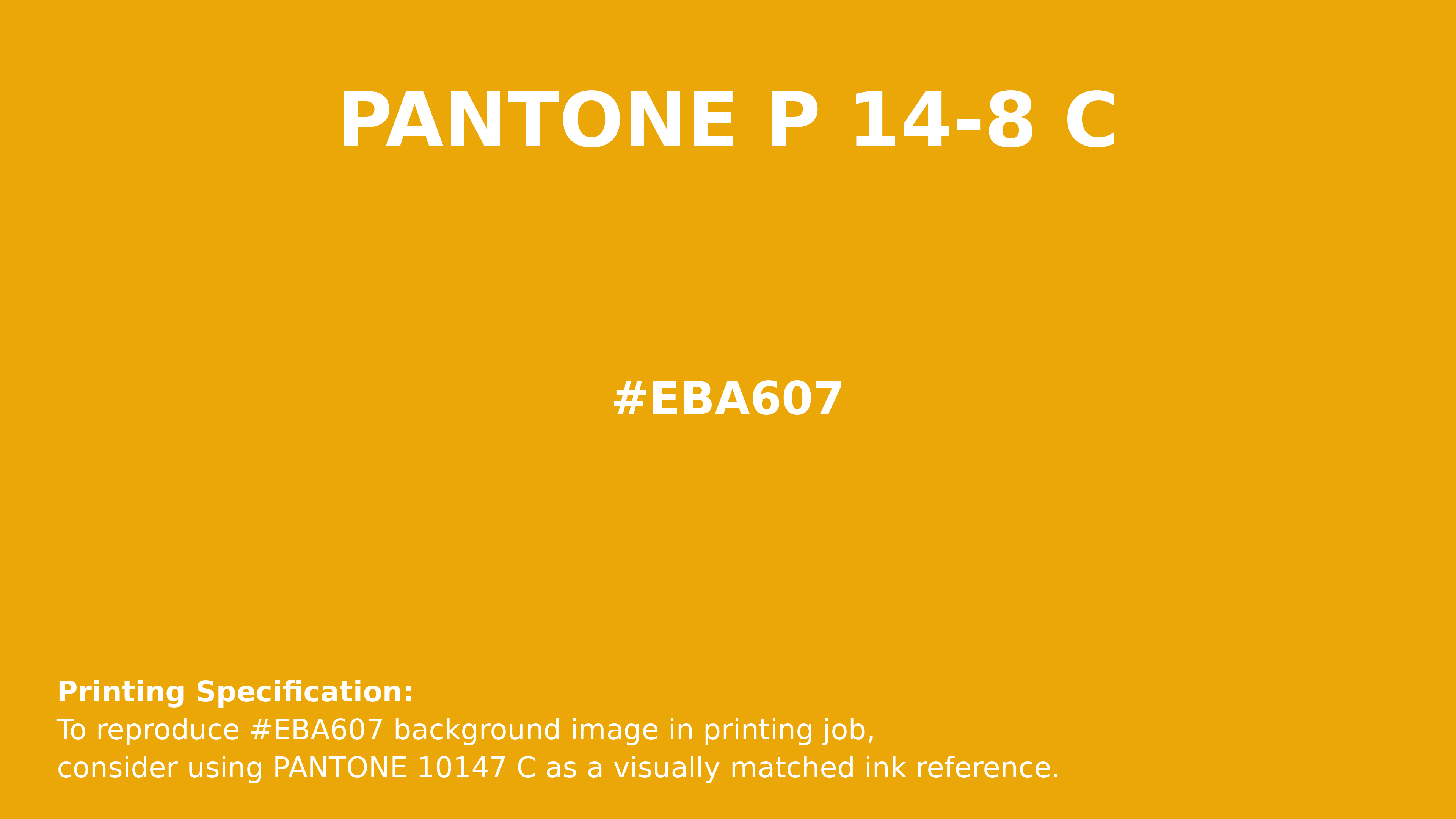Hex Color #eba607 | Printing Match PANTONE P 14-8 C | Color conversion ...