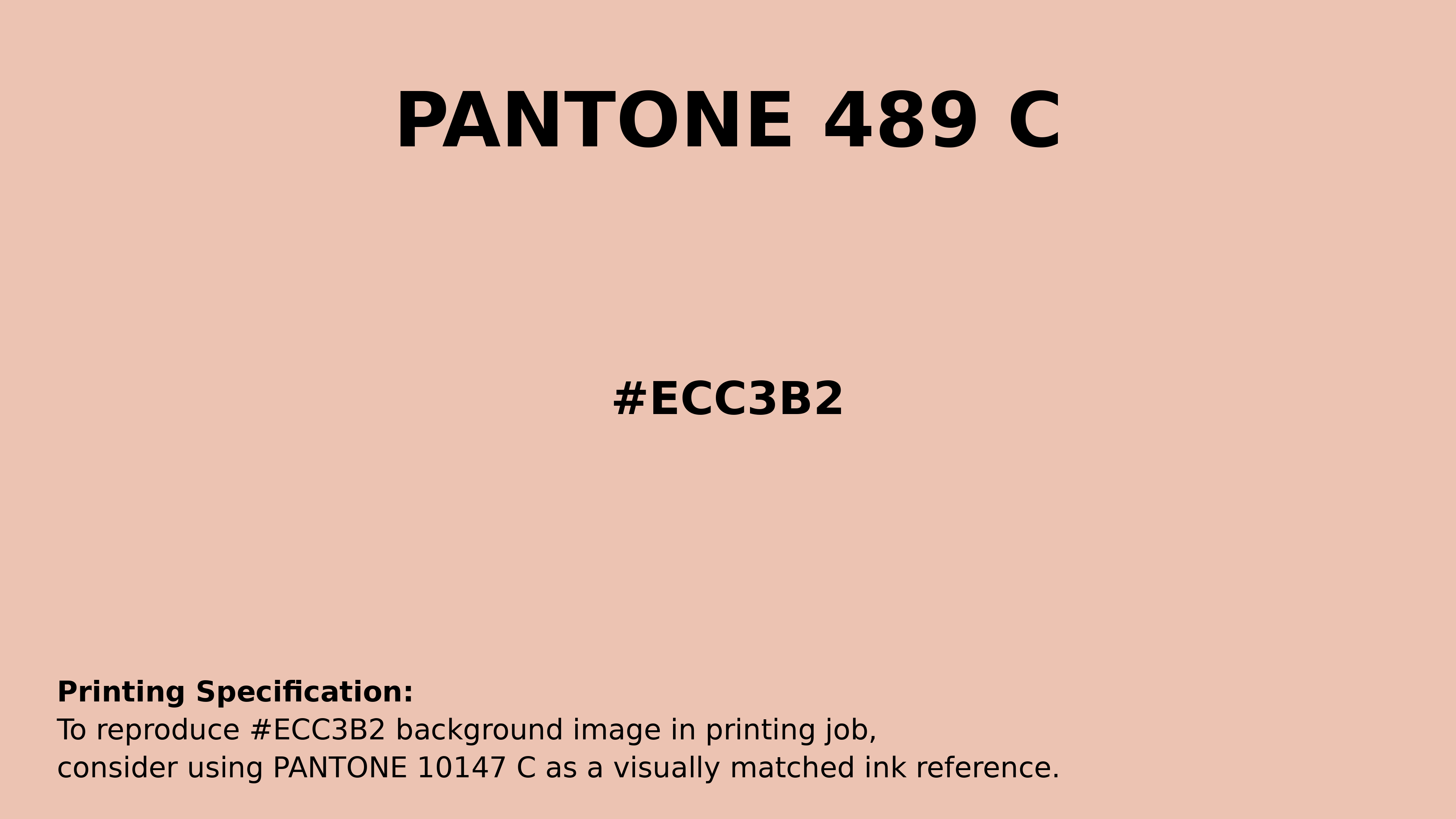 Hex Color #ecc3b2 | Printing Match PANTONE 489 C | Color conversion ...
