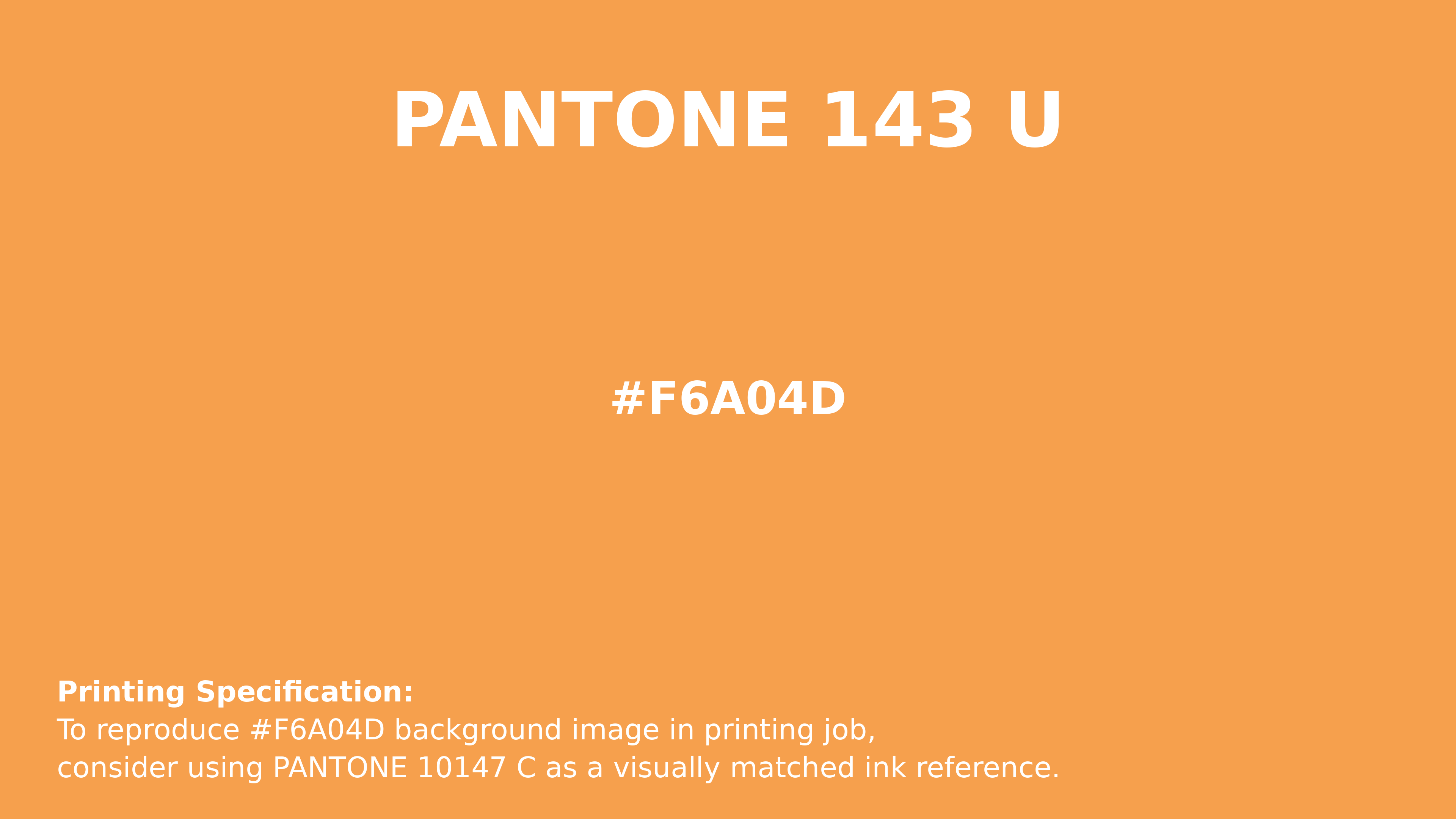 Hex Color #f6a04d | Printing Match PANTONE 143 U | Color conversion ...