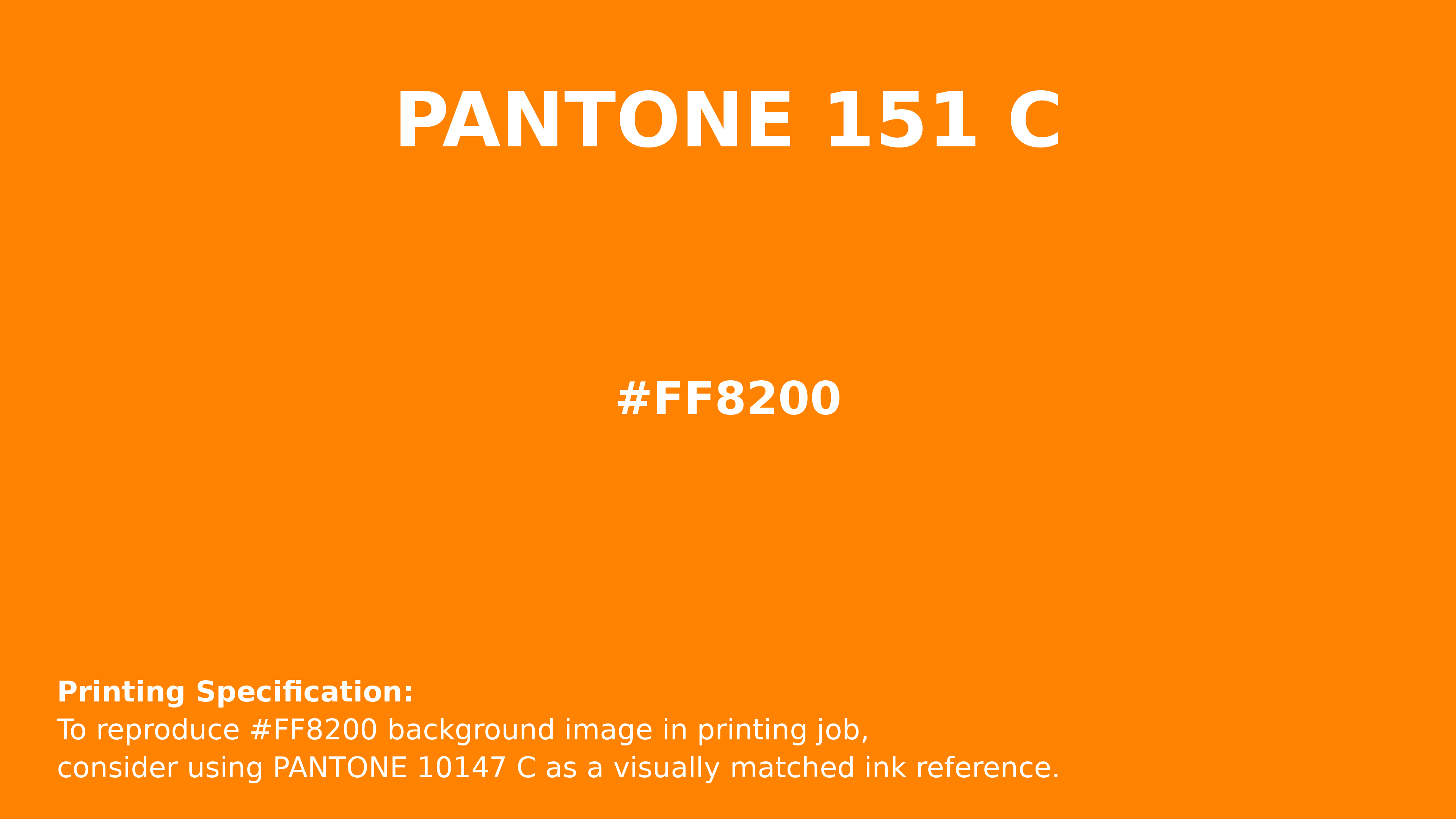 Hex Color #ff8200 information | Hsl | Rgb | Pantone