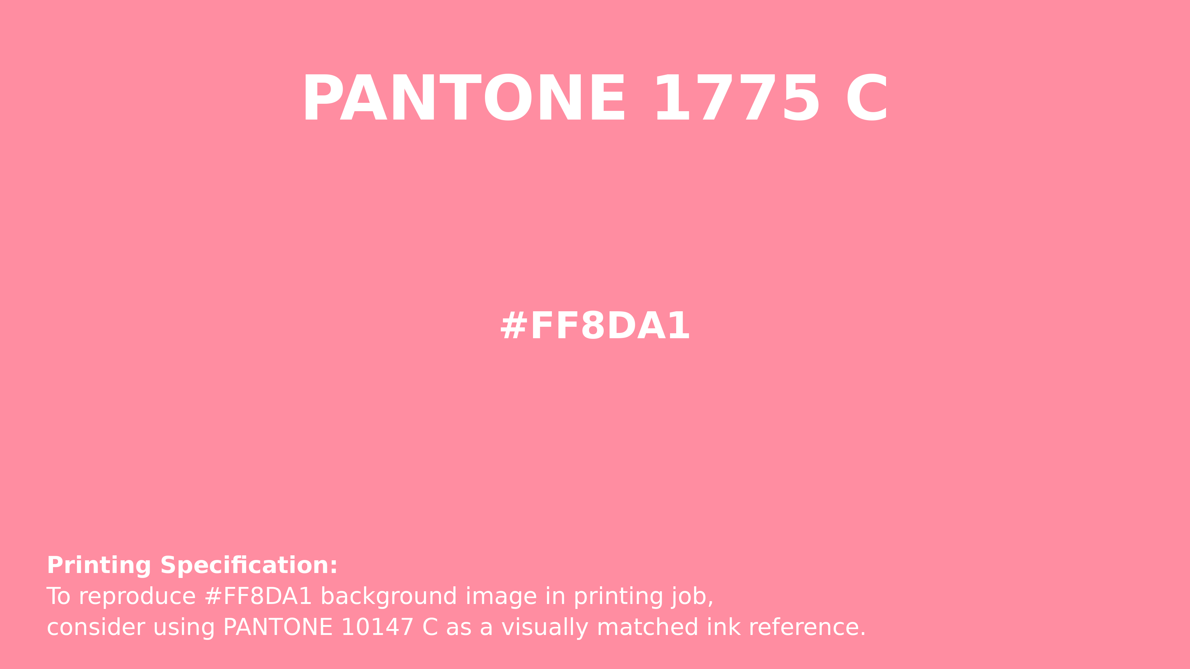 Hex Color #ff8da1 | Printing Match PANTONE 1775 C | Color conversion ...