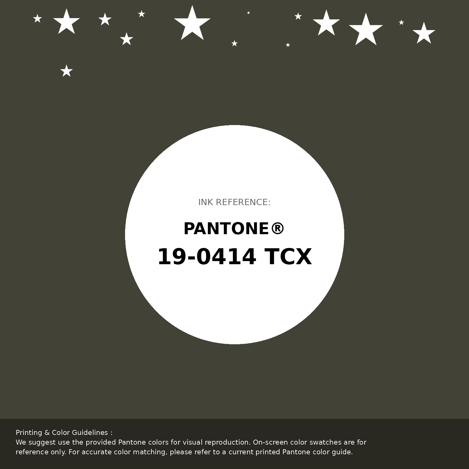 Hex Color #434237 | Printing Match PANTONE 19-0414 TCX | Color ...