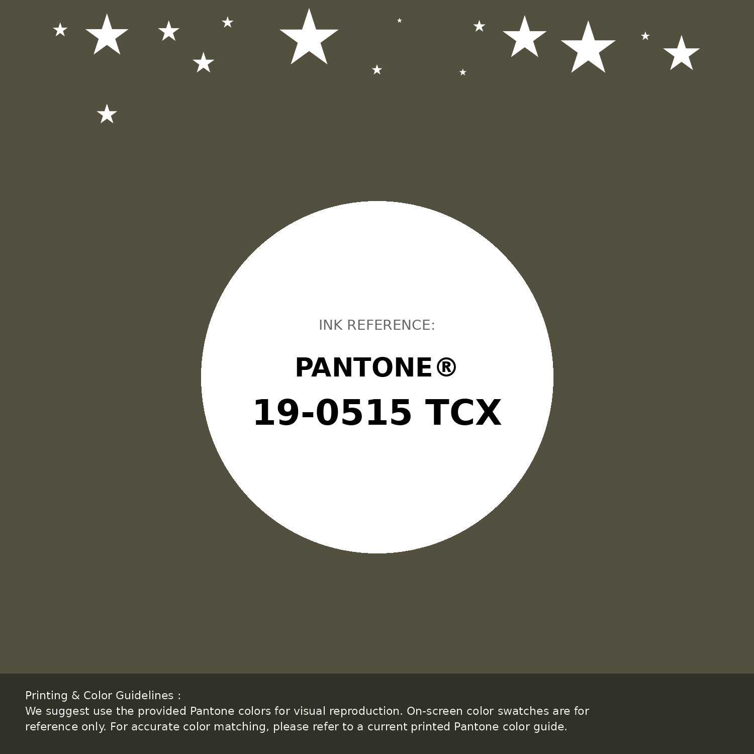 Hex Color #535040 | Printing Match PANTONE 19-0515 TCX | Color ...