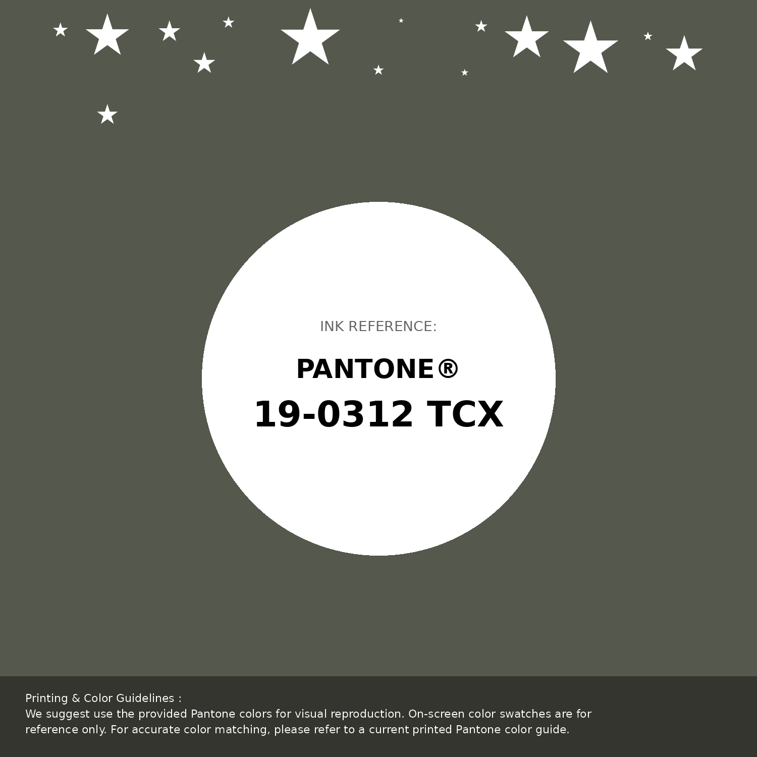 Hex Color #55584c | Printing Match PANTONE 19-0312 TCX | Color ...