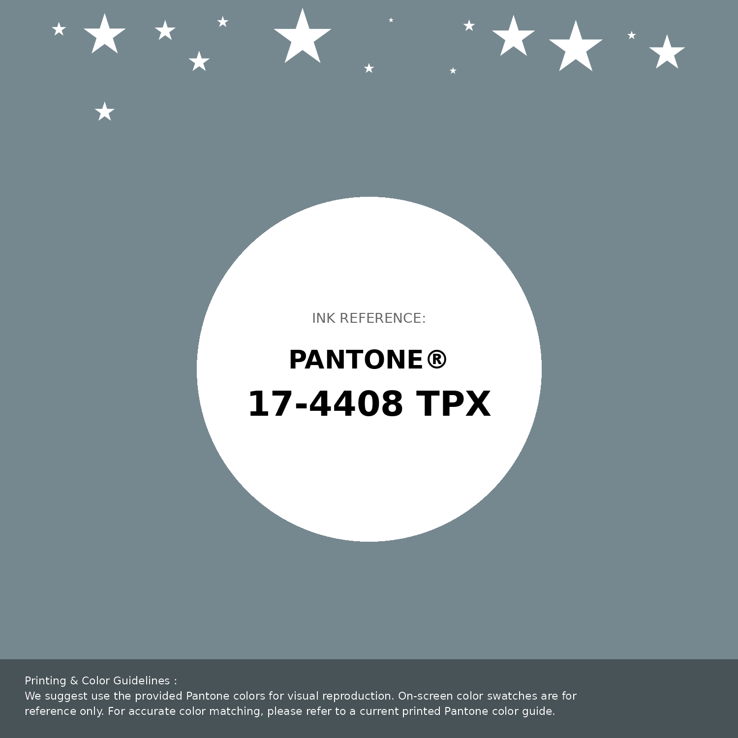 Hex Color #76888f | Printing Match PANTONE 17-4408 TPX | Color ...