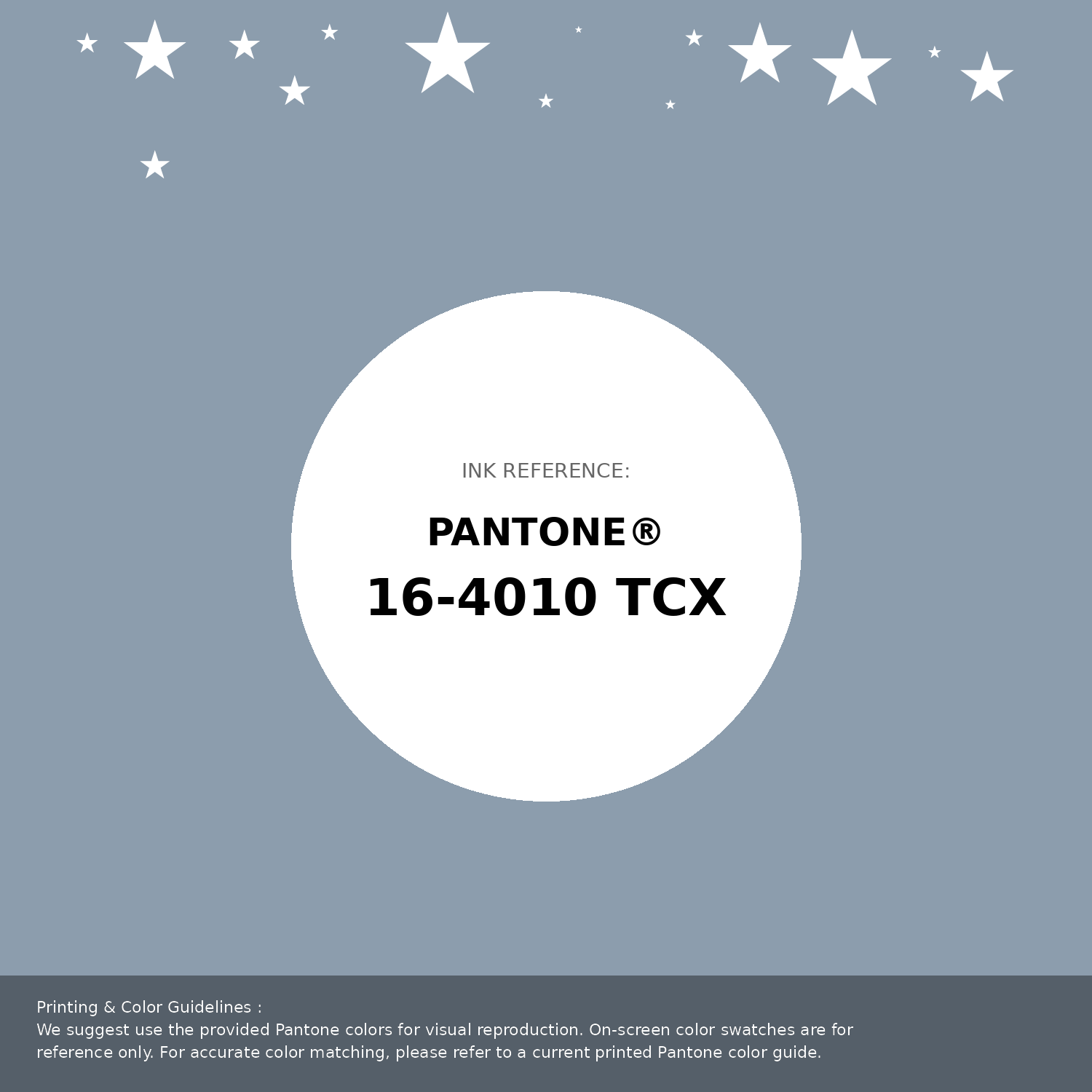 Dusty Blue | Printing Match PANTONE 16-4010 TCX | Color conversion CMYK ...