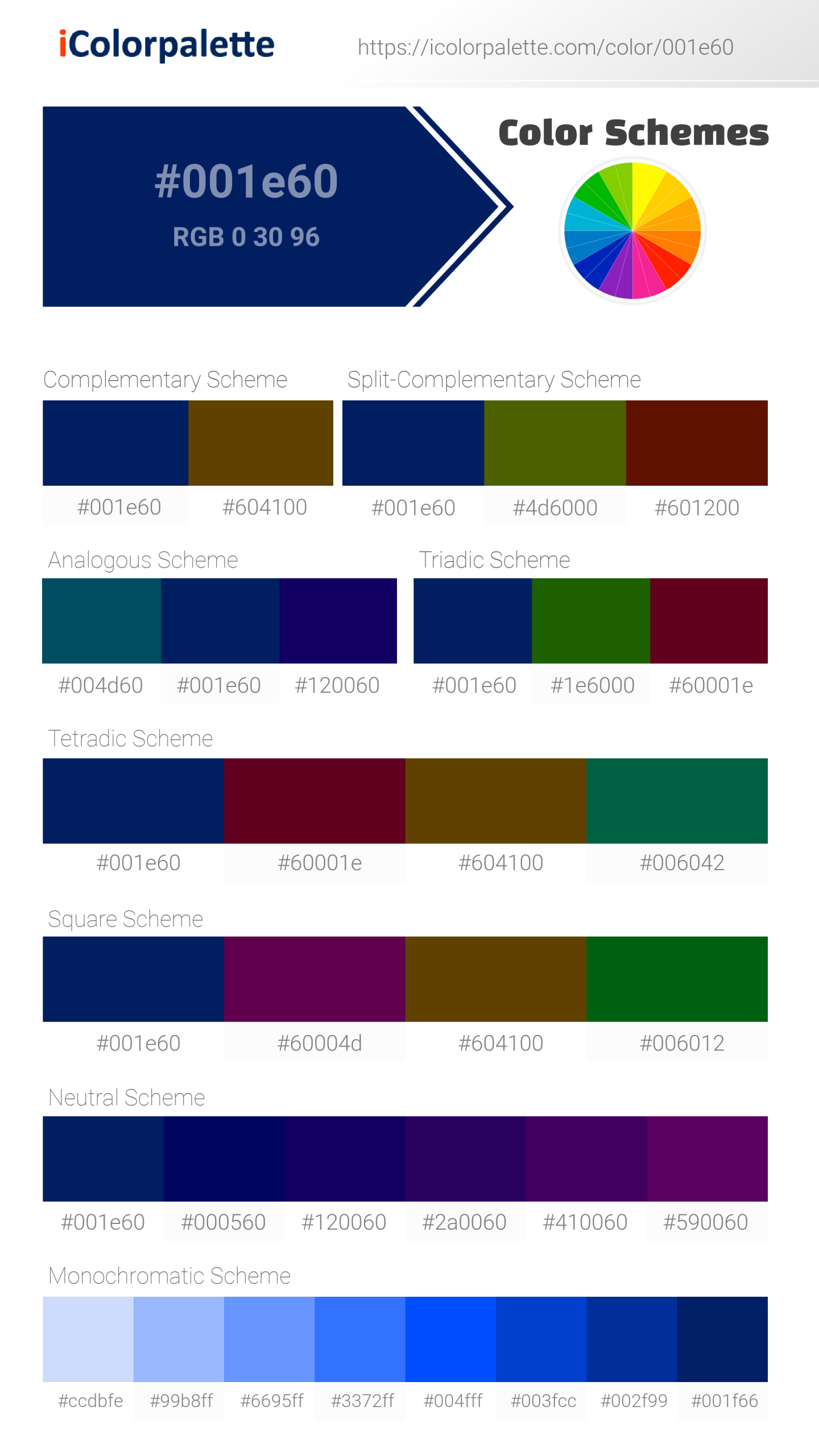 Pantone 2757 C Color | Hex color Code #001e60 information | Hsl | Rgb ...