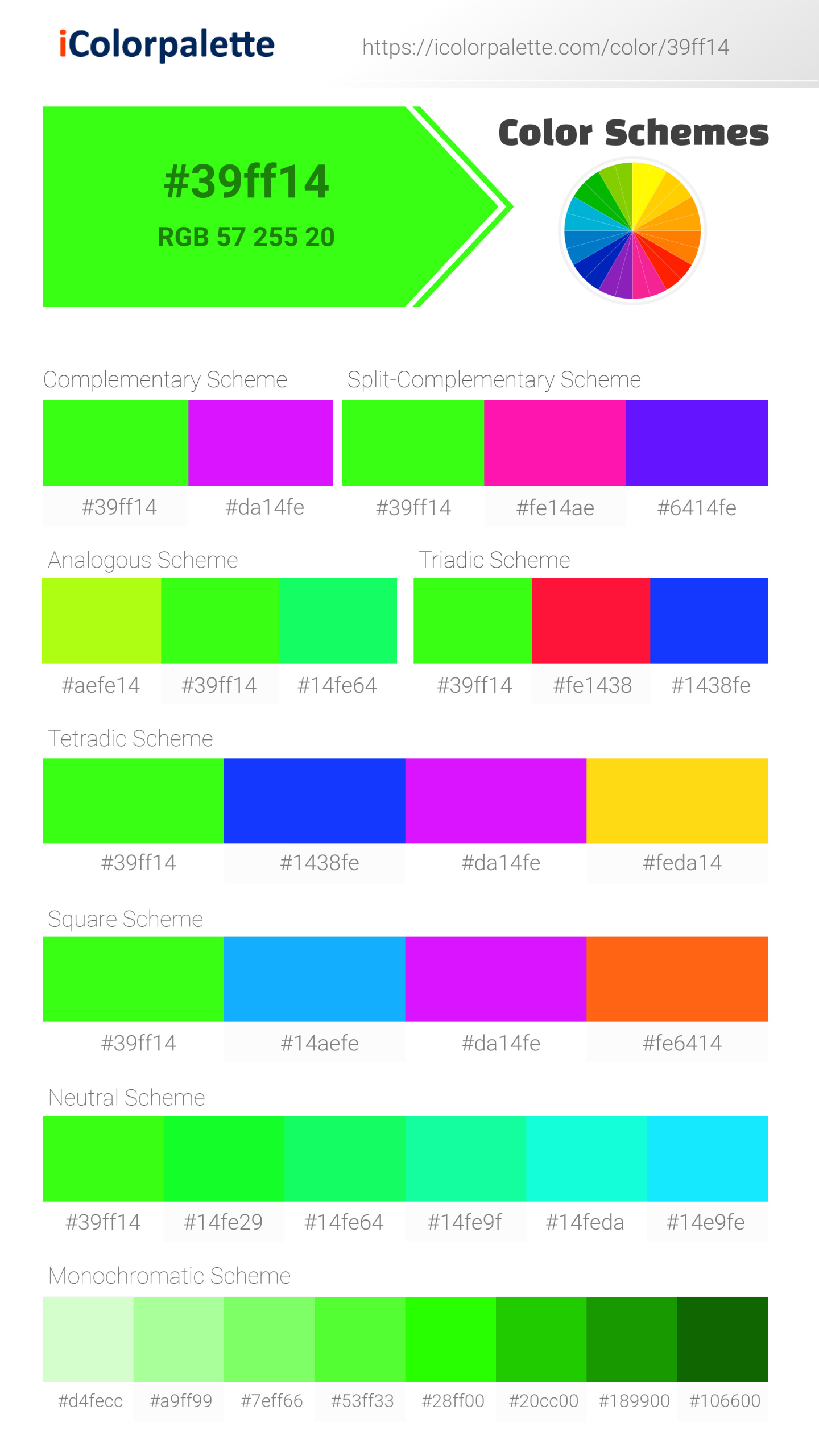 Neon Green information | Hsl | Rgb | Pantone