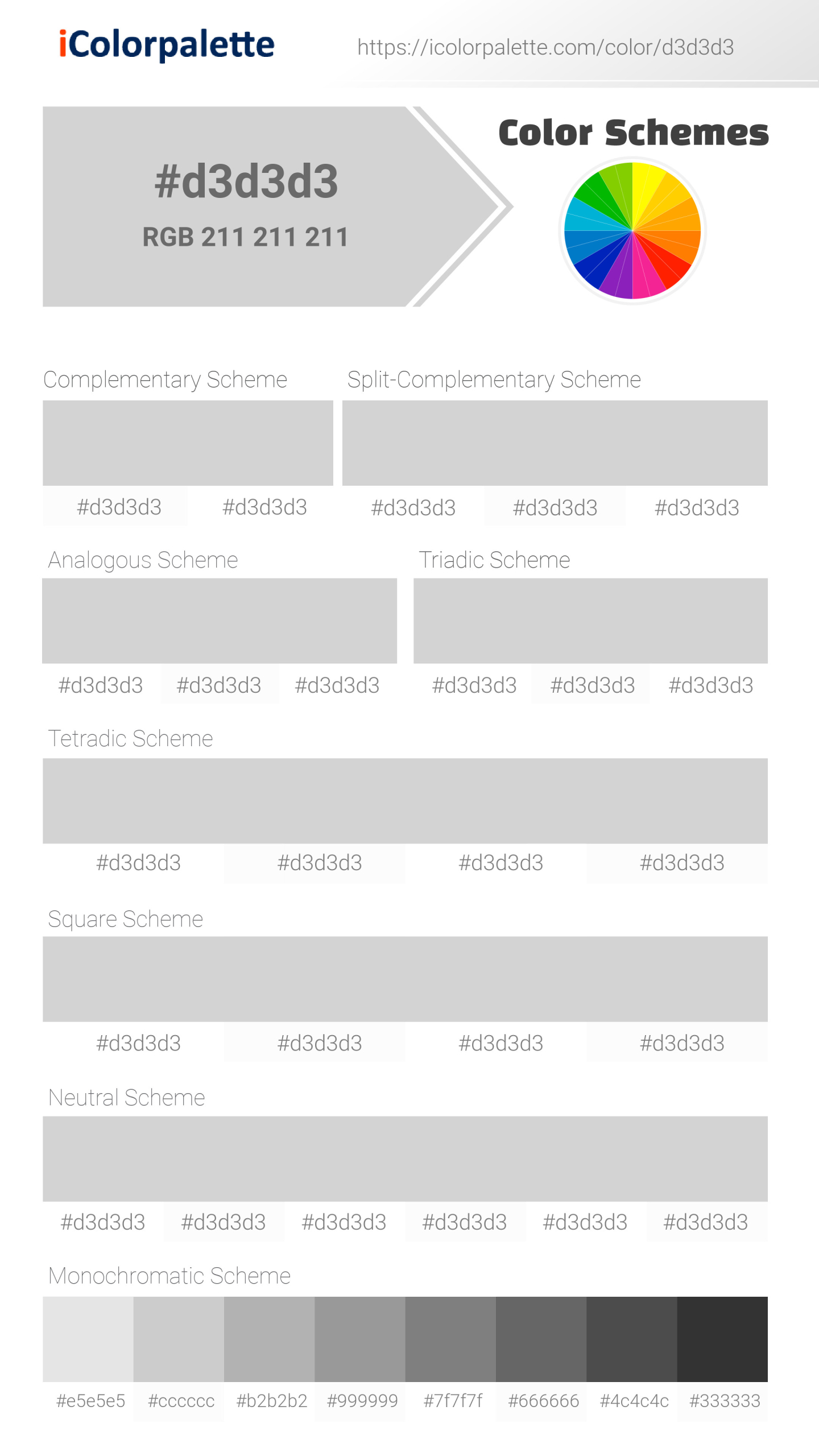 Light Gray Color | d3d3d3 information | Hsl | Rgb | Pantone