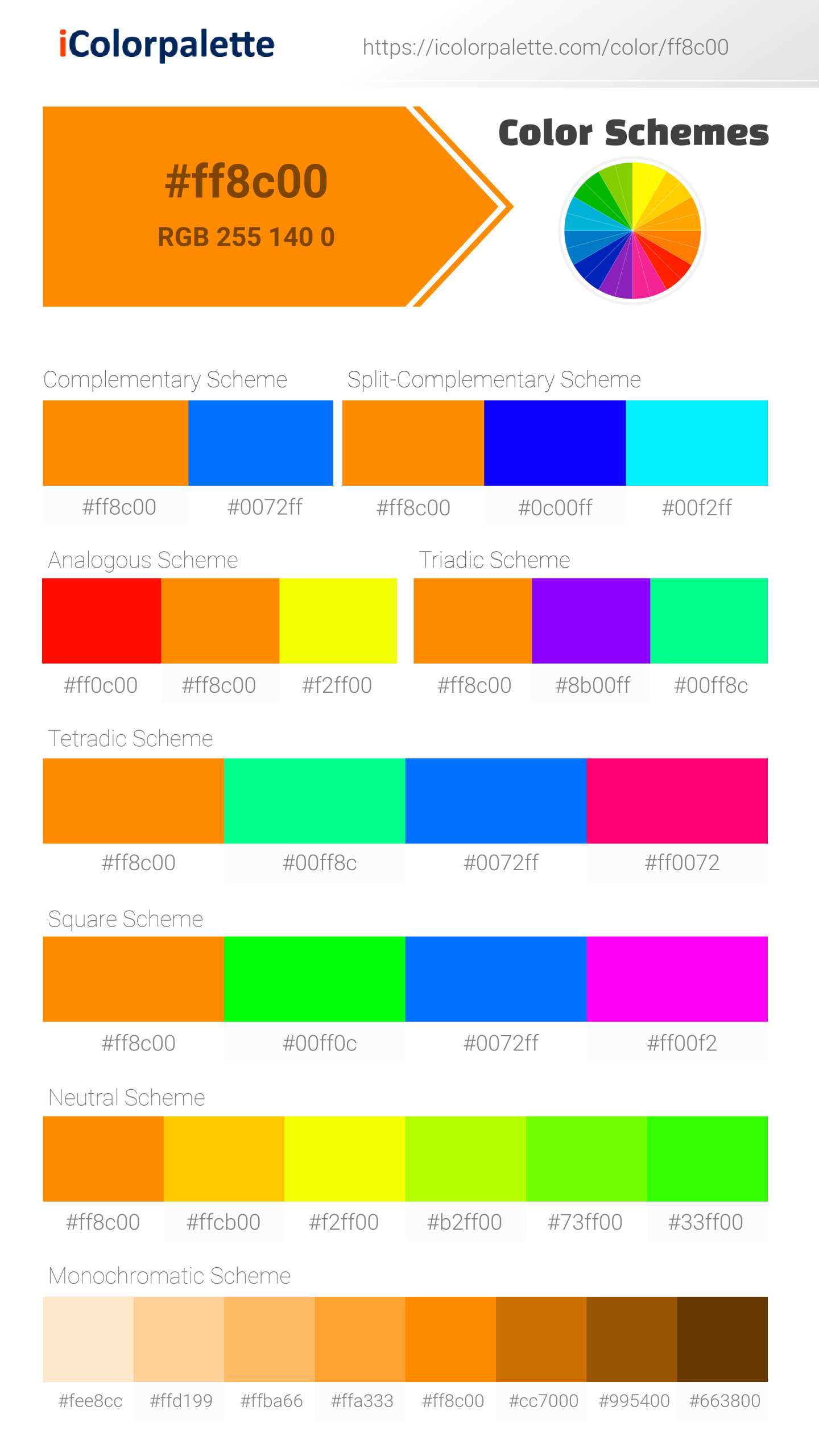 Dark Orange information | Hsl | Rgb | Pantone