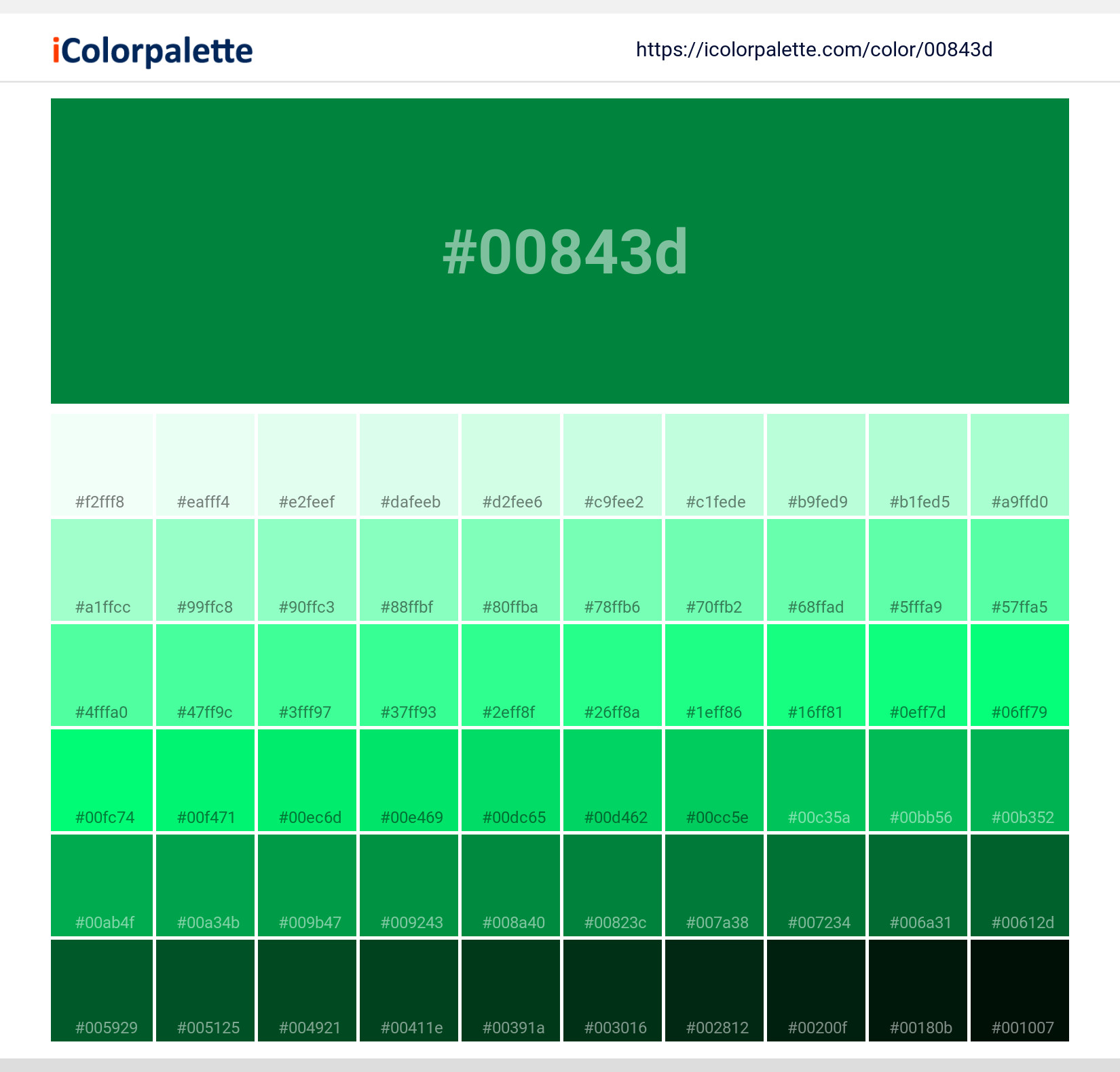Pantone 348 C Color | Hex color Code #00843d information | Hsl | Rgb ...
