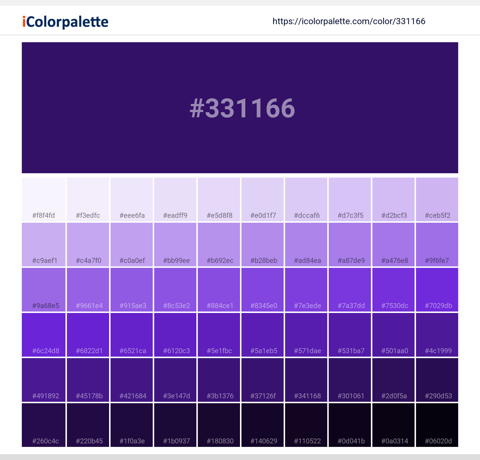Candied Blueberry Color | 331166 | Color conversion CMYK | Hsl | Rgb ...