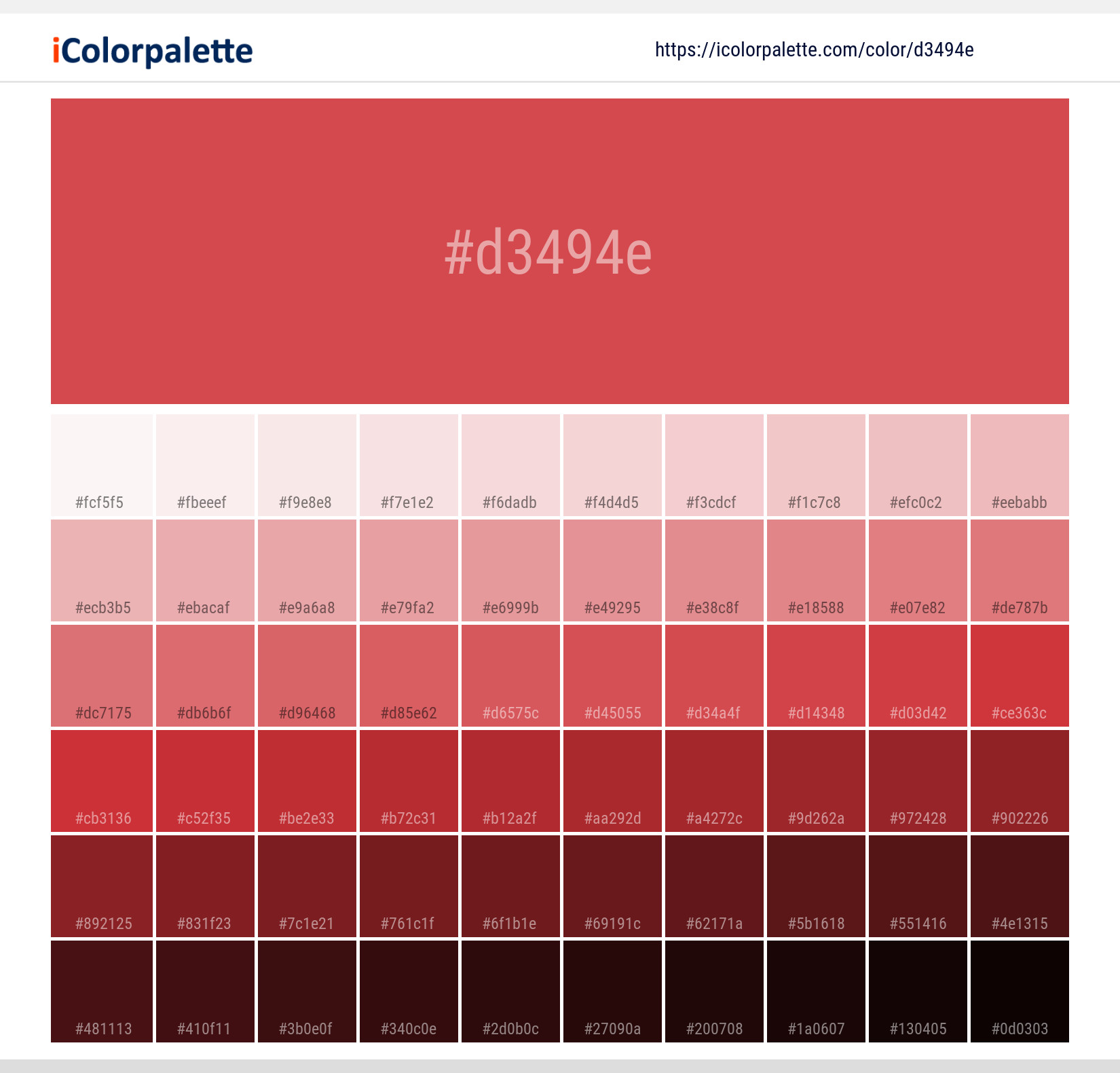Faded Red Color | d3494e information | Hsl | Rgb | Pantone