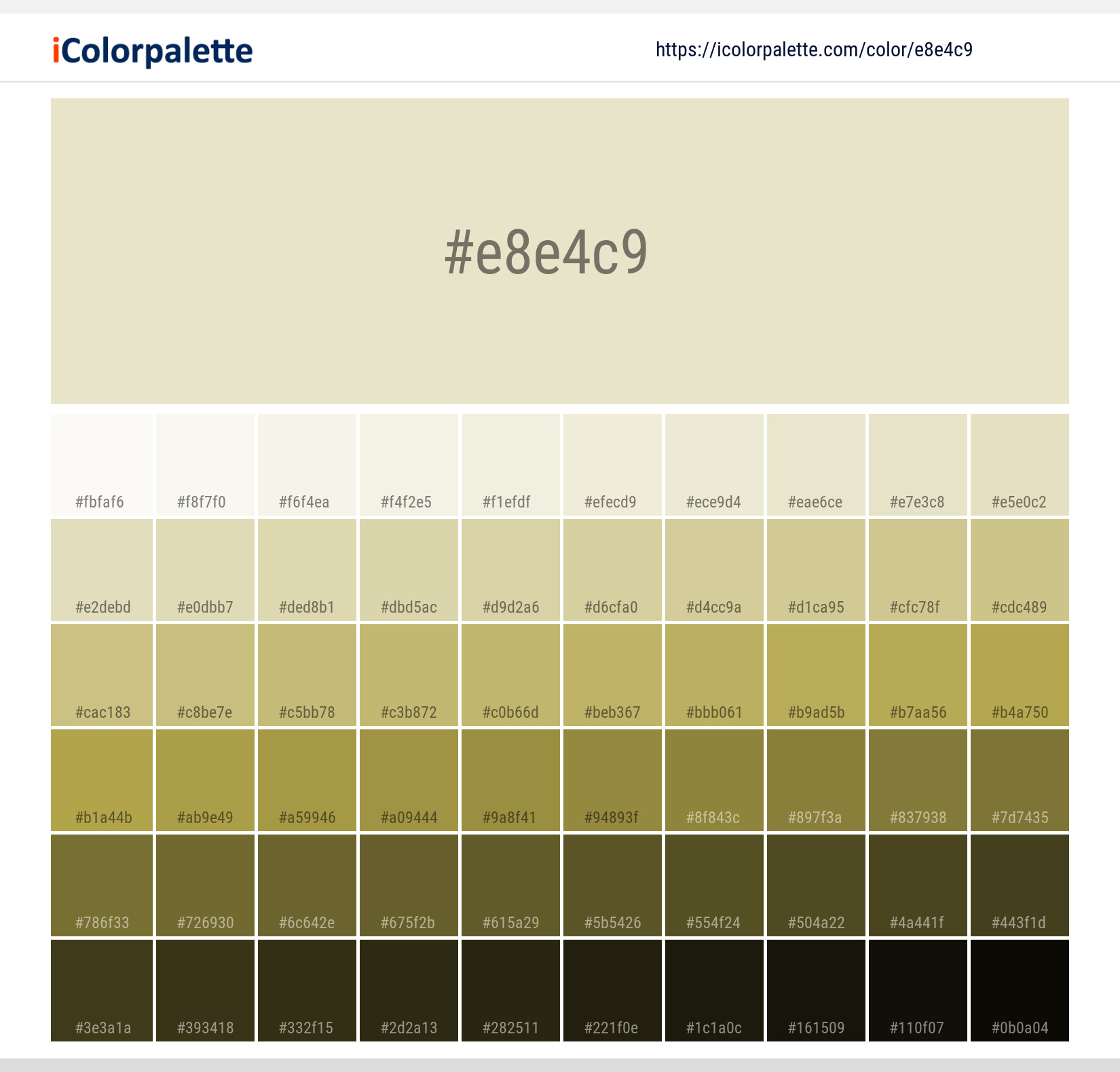 Dirty White Color | e8e4c9 information | Hsl | Rgb | Pantone
