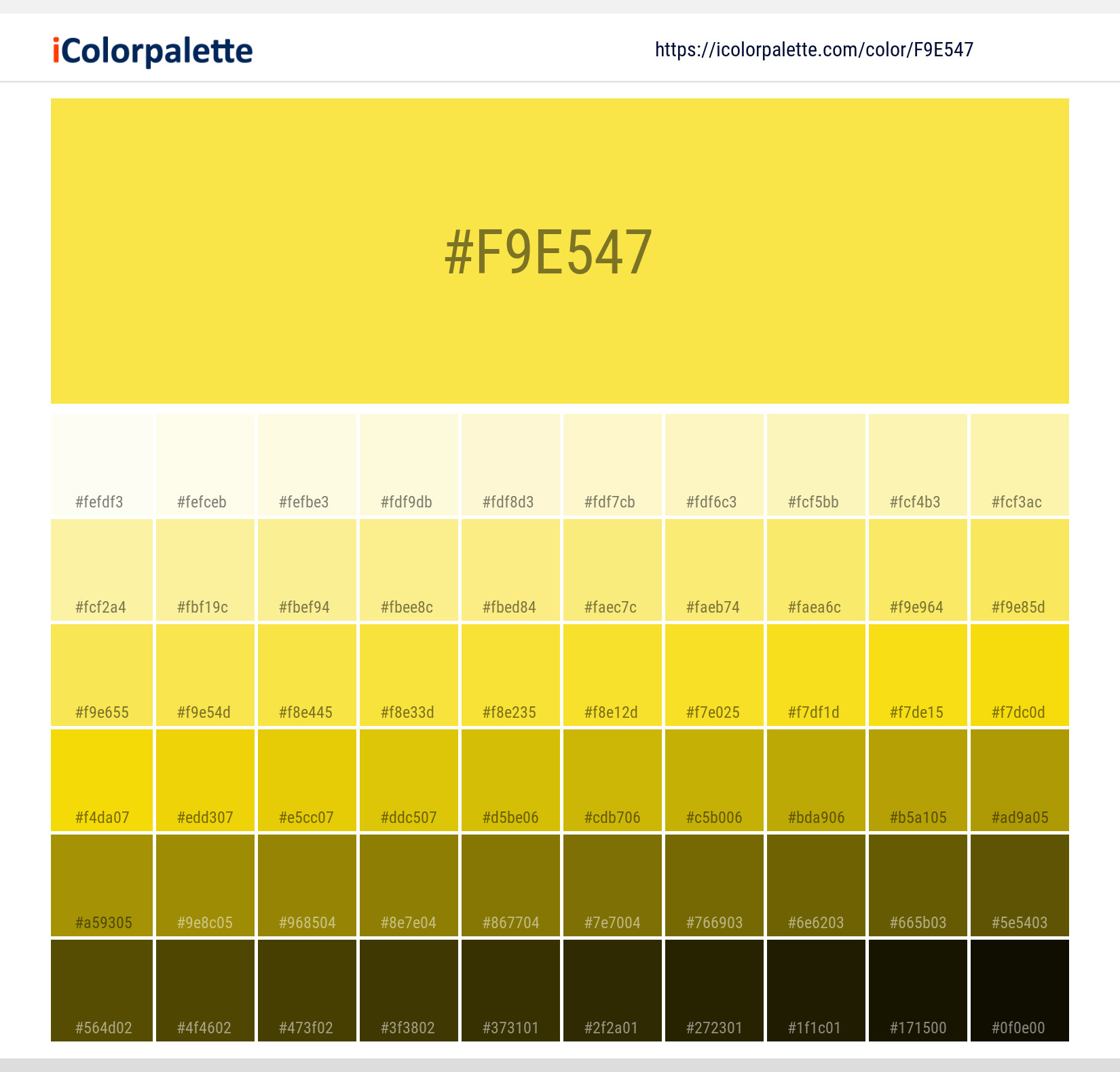 Pantone 106 C Color | Hex color Code #f9e547 information | Hsl | Rgb ...
