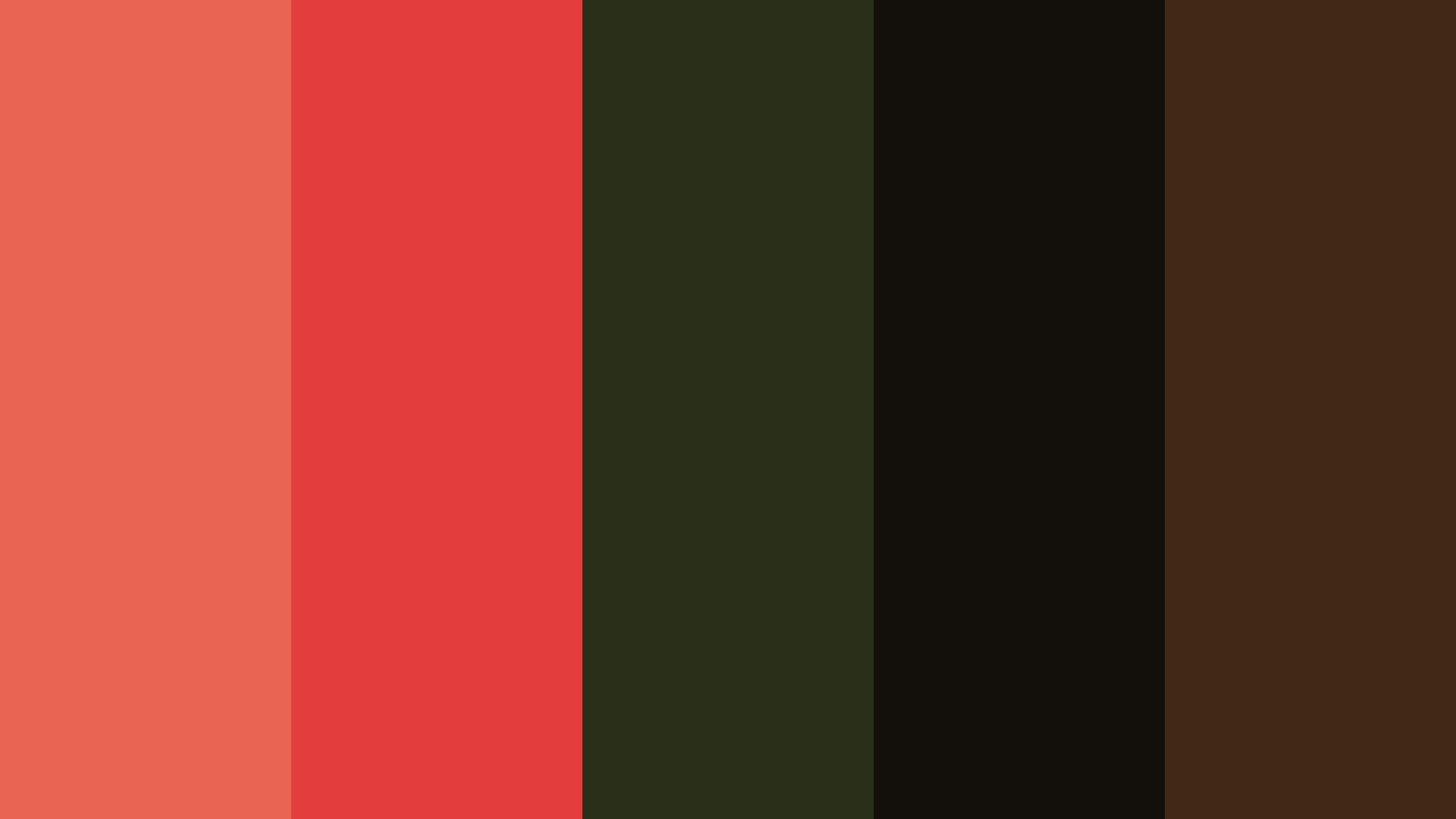 Burnt Sienna – Cinnabar – Green Kelp – Night Rider – Brown Derby Color ...