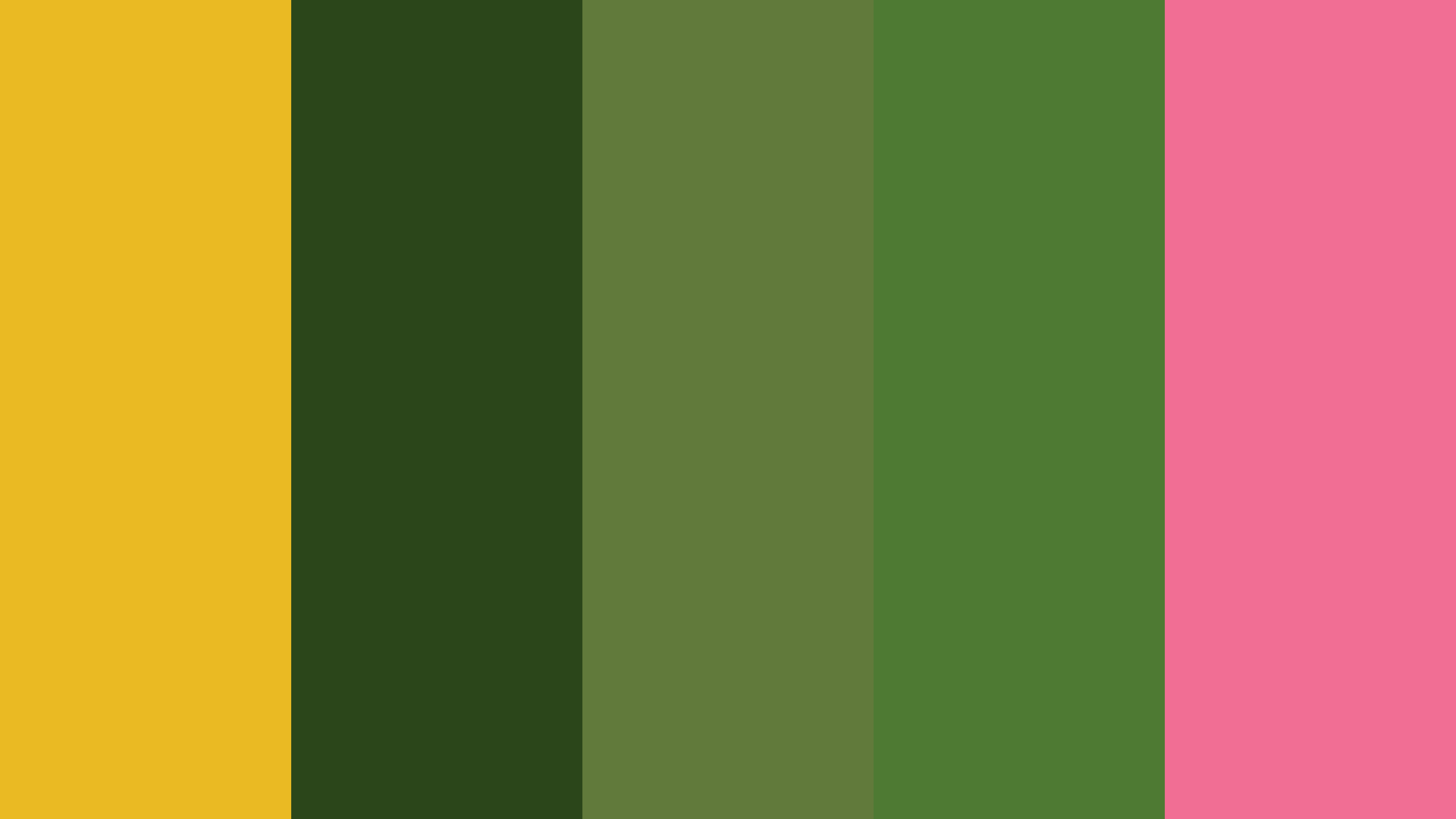 Fuel Yellow – Seaweed – Chalet Green – Fern Green – Froly Color scheme ...