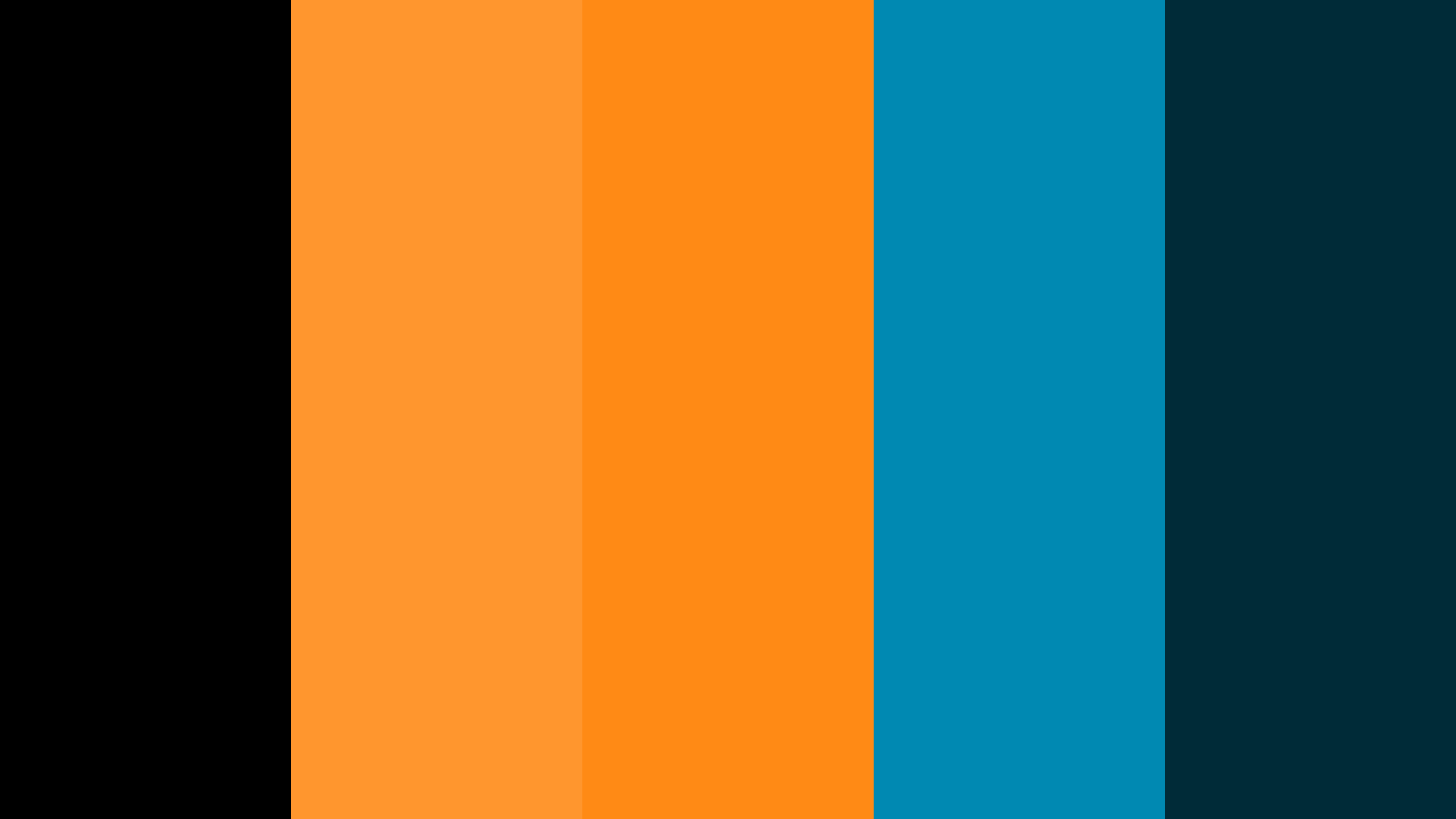 Black – Neon Carrot – West Side – Bondi Blue – Daintree Color scheme ...