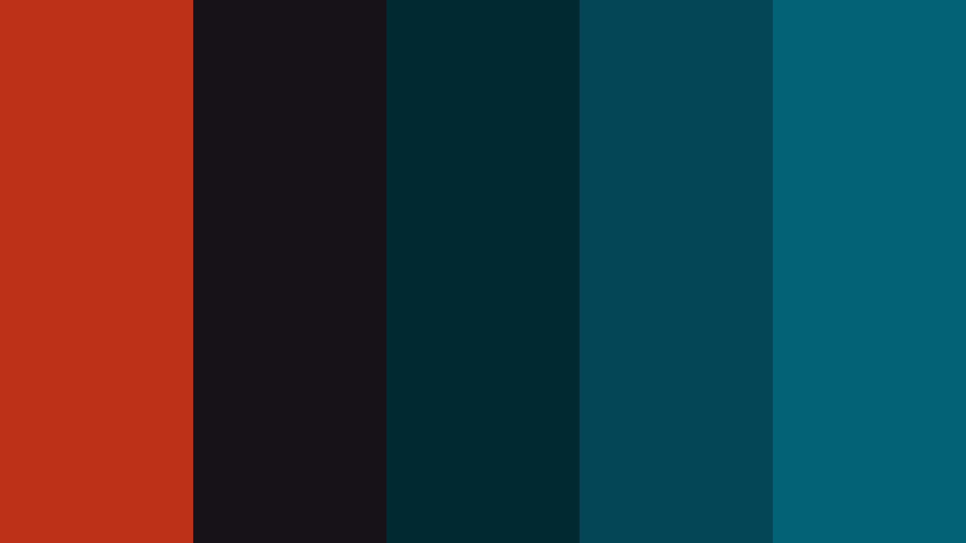 Thunderbird – Bastille – Deep Teal – Tarawera – Mosque Color scheme ...