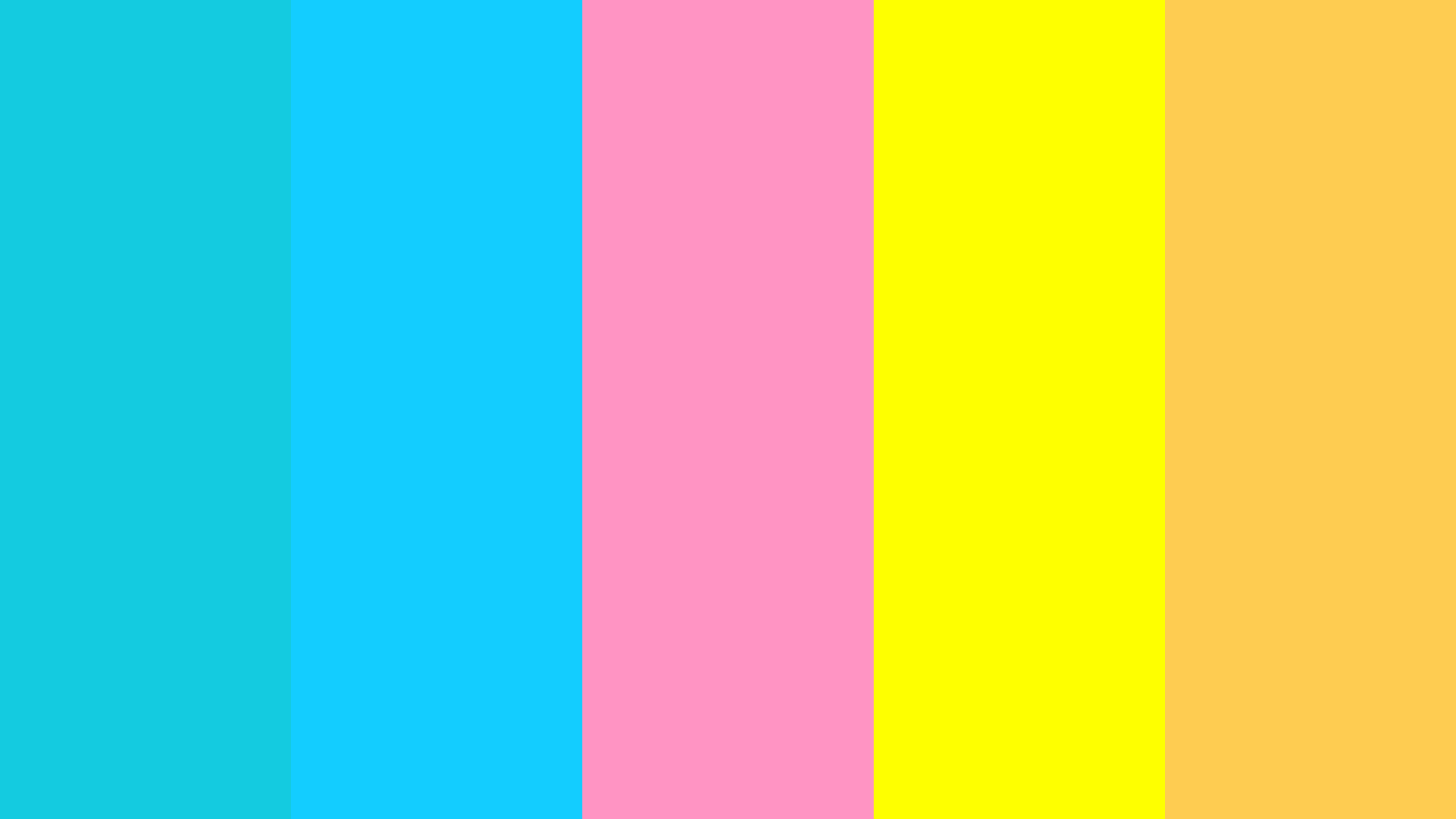 Bright Turquoise – Cyan / Aqua – Carnation Pink – Yellow – Golden ...