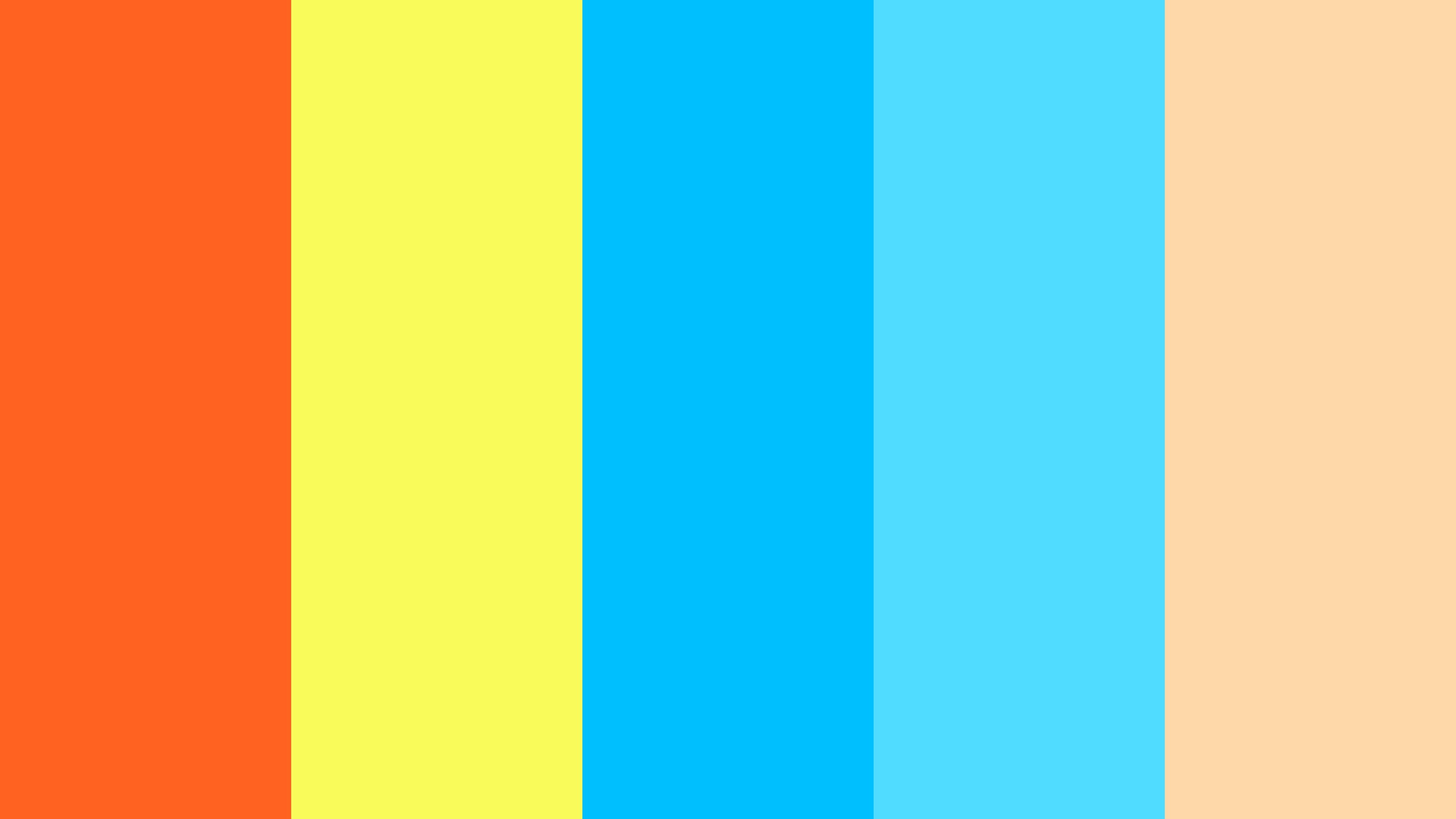 Orange – Canary – Cerulean – Malibu – Caramel Color scheme | iColorpalette