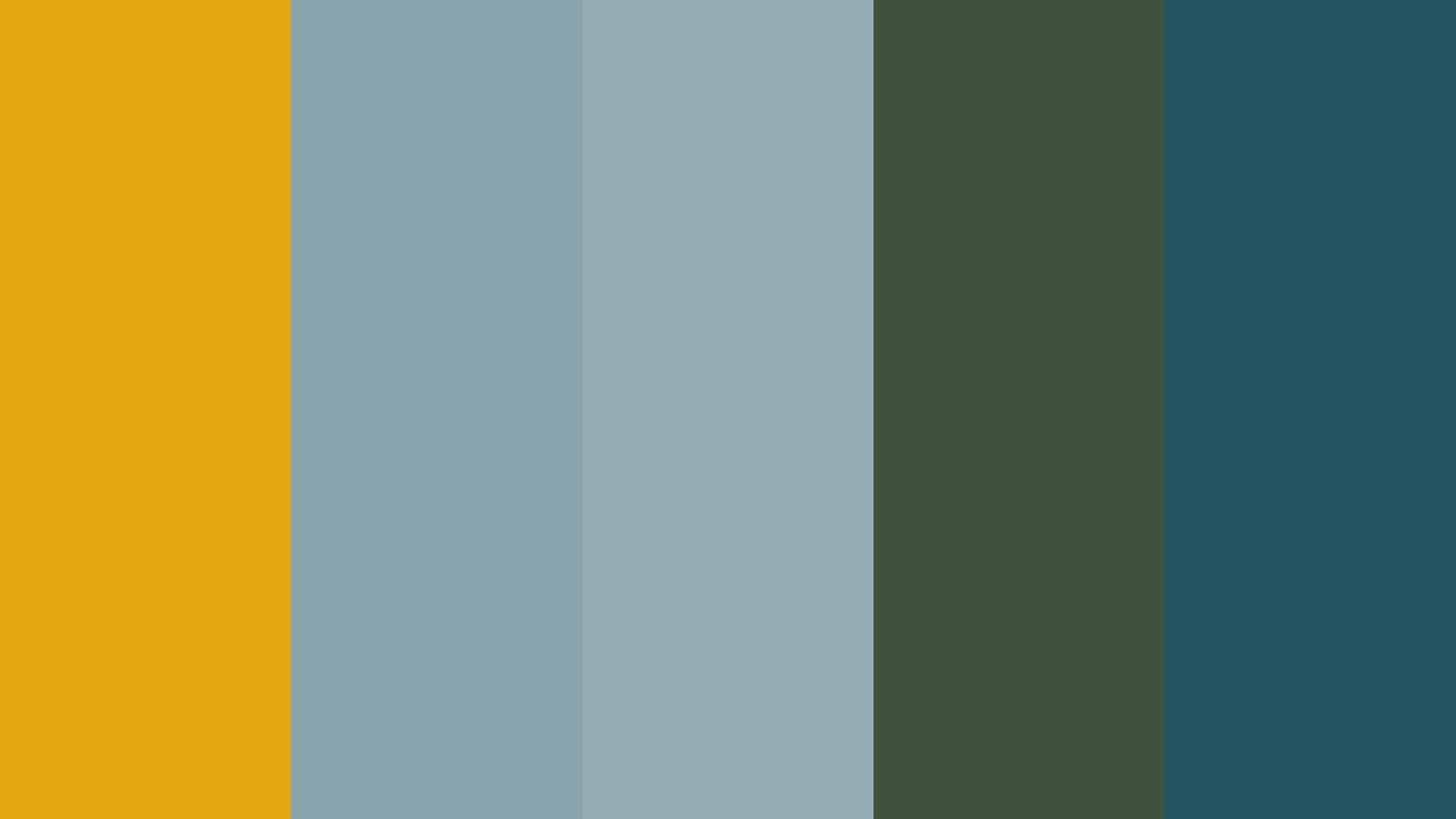 Gamboge – Bali Hai – Gull Gray – Cabbage Pont – Blue Dianne Color ...