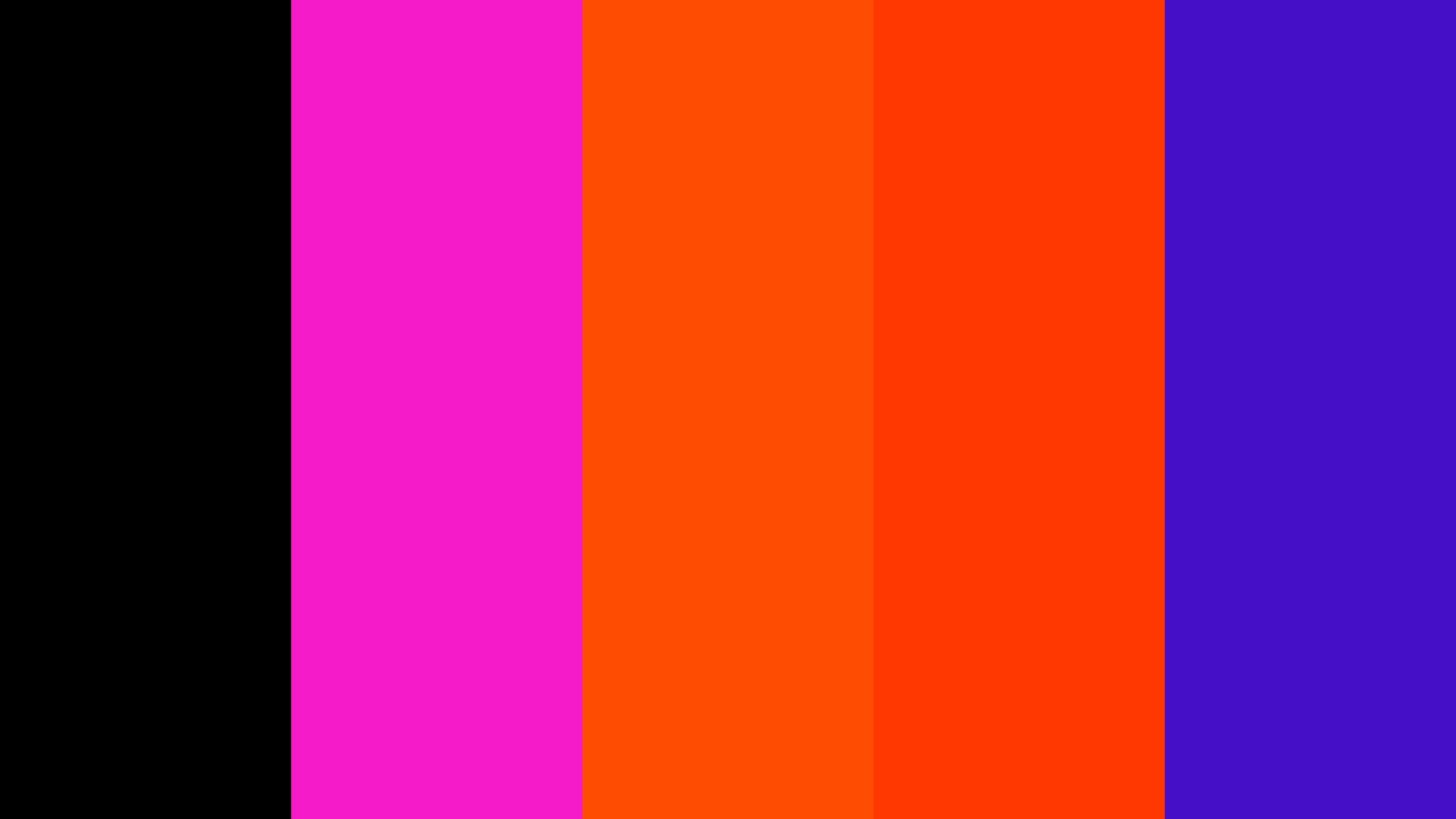 Black – Shocking Pink – Vermilion – Scarlet – Purple Heart Color scheme ...