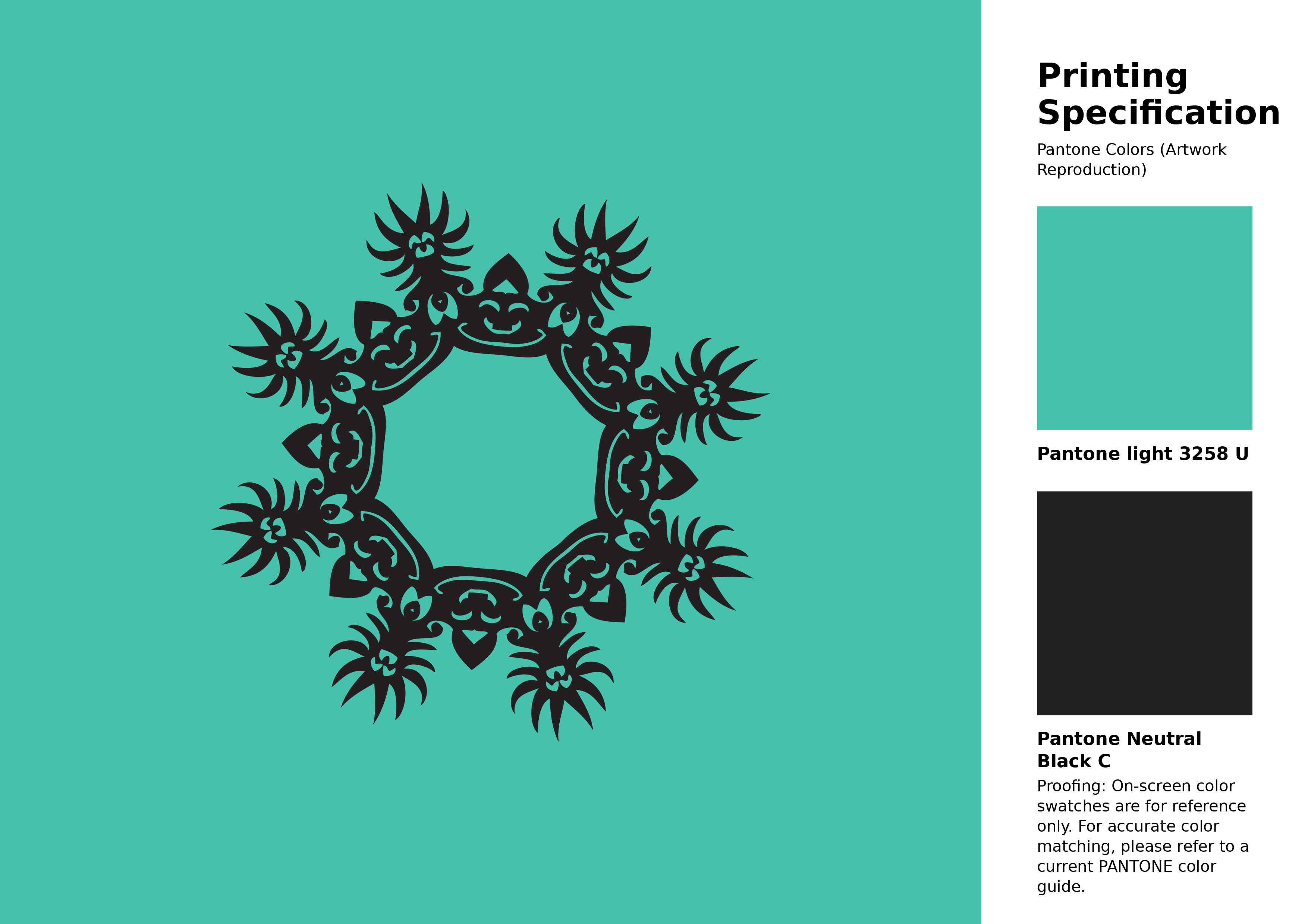 Hex Color #48c1ac | Printing Match PANTONE 3258 U | Color conversion ...