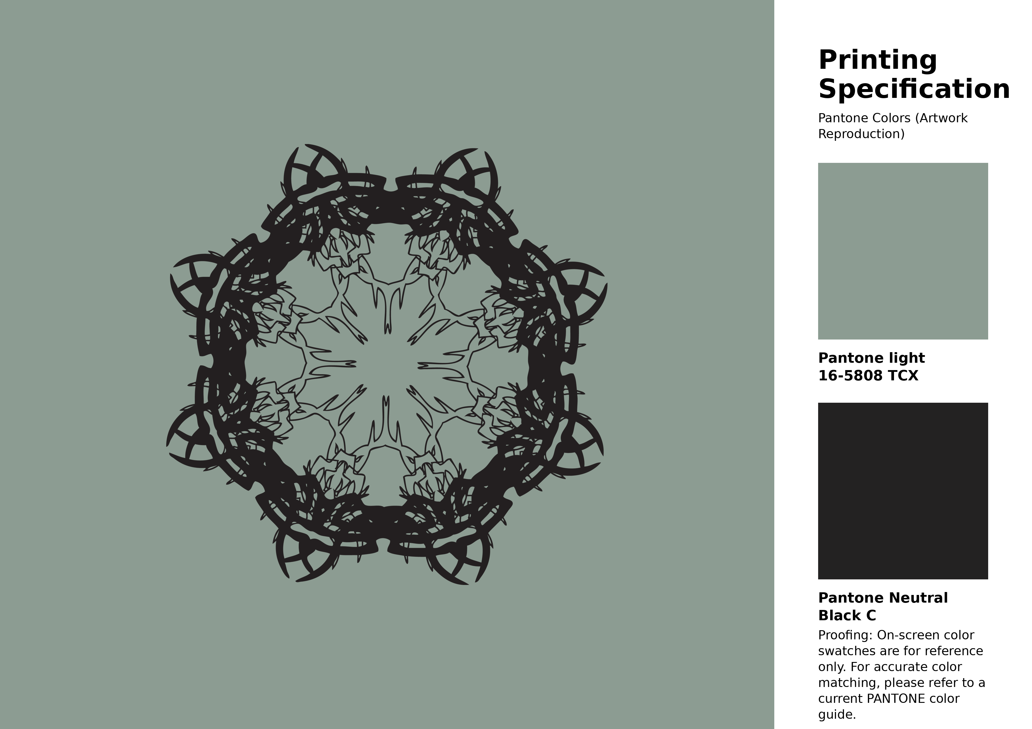 Hex Color #8c9c92 | Printing Match PANTONE 16-5808 TCX | Color ...