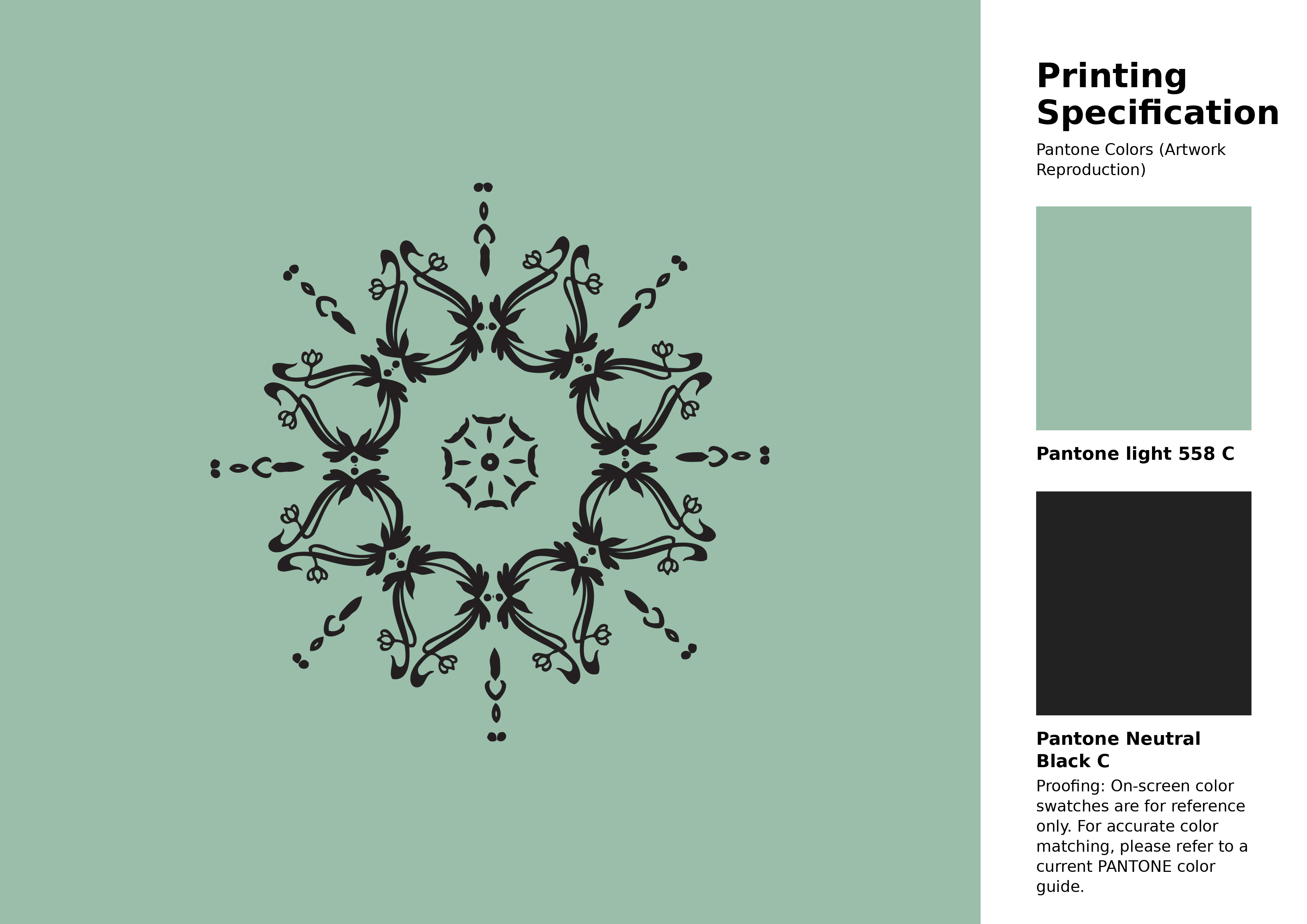 Hex Color #9abeaa | Printing Match PANTONE 558 C | Color conversion ...