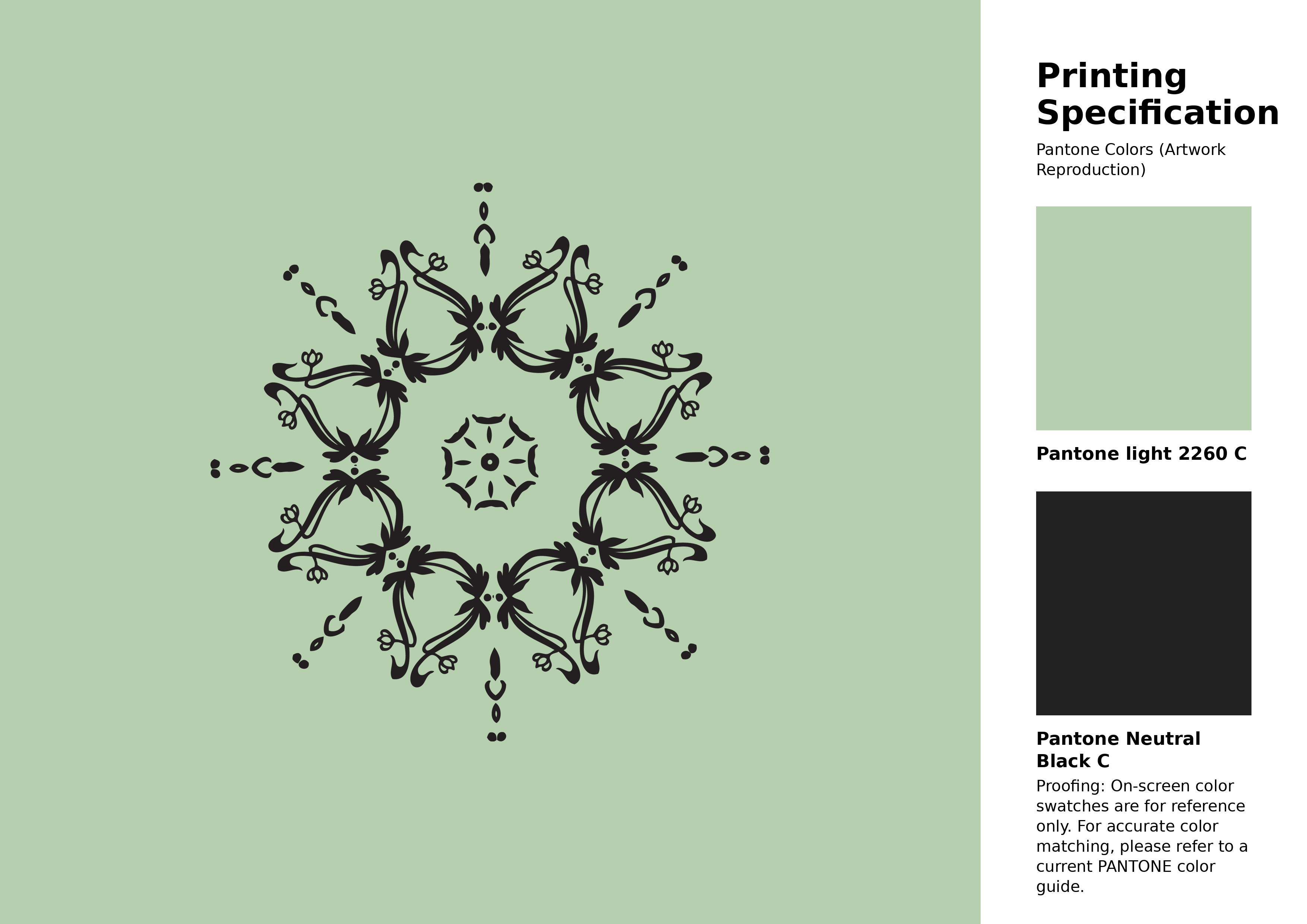 Hex Color #b6cfae | Printing Match PANTONE 2260 C | Color conversion ...