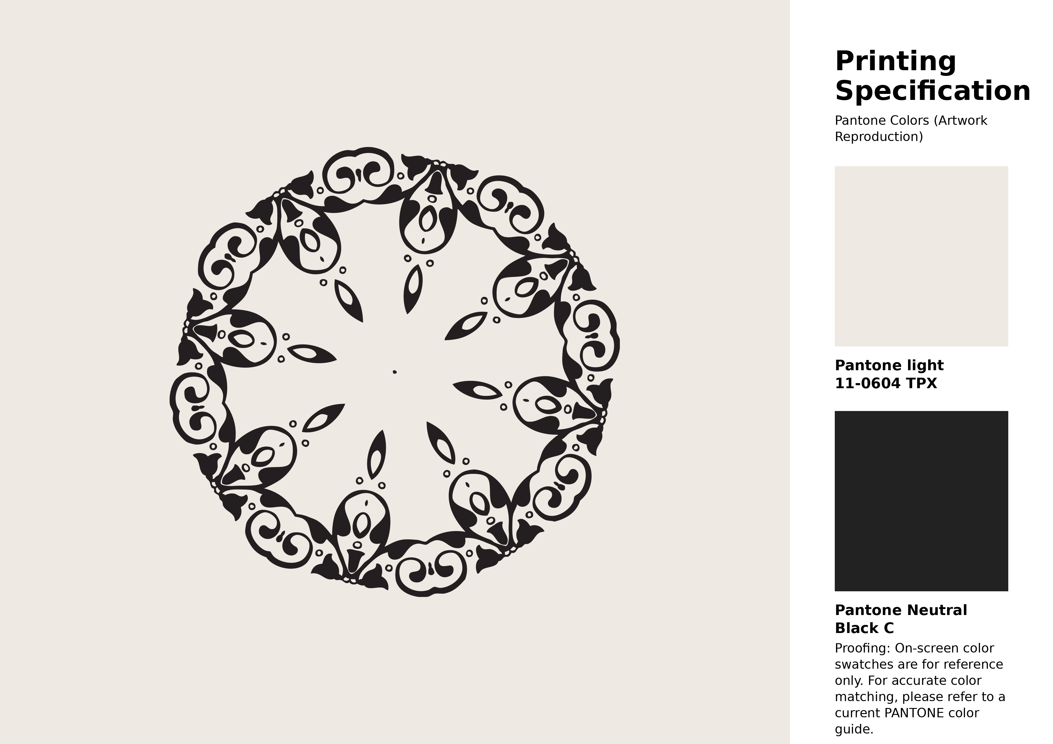 Hex Color #eeeae3 | Printing Match PANTONE 11-0604 TPX | Color ...